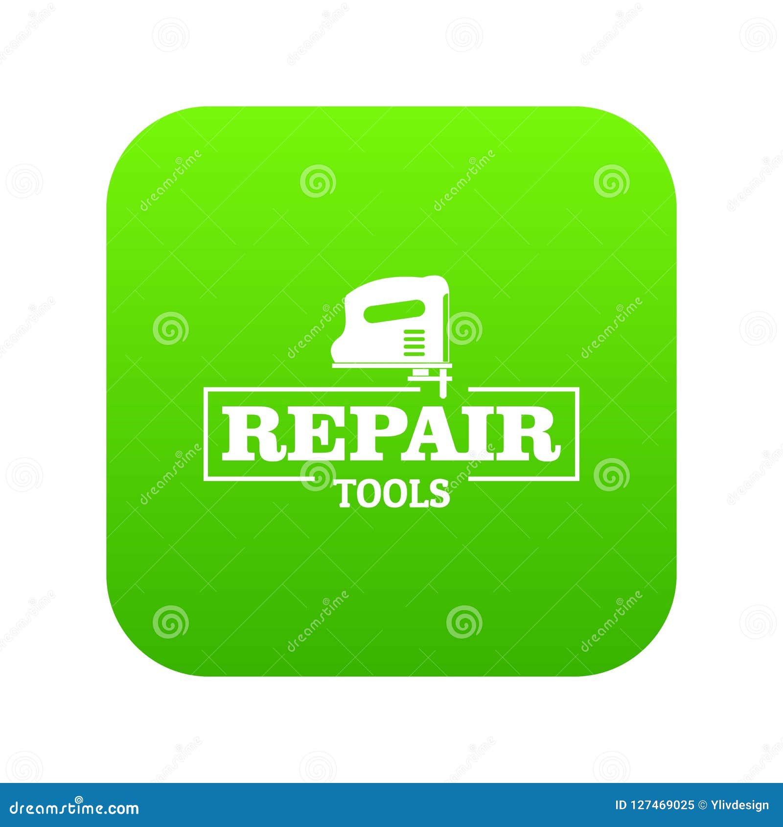 Repair Work Icon Green Vector Stock Vector - Illustration of drawing ...