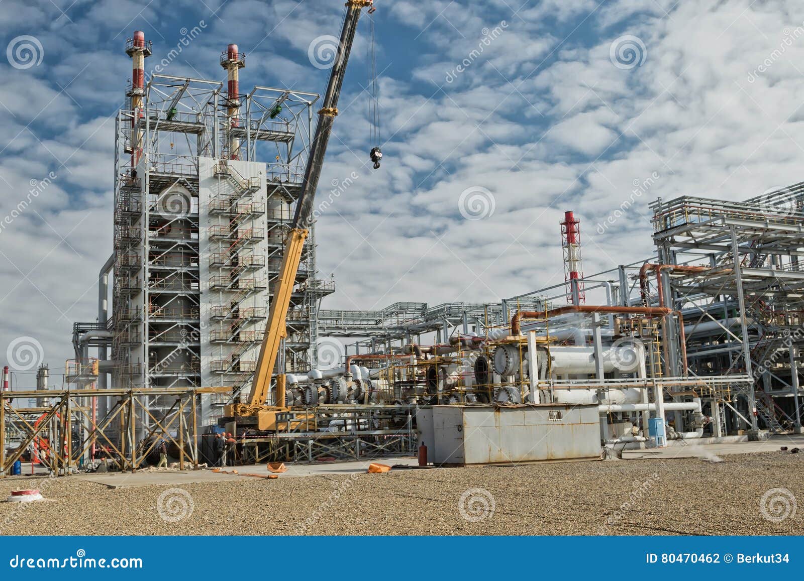 Repair Work at the Refinery Stock Photo - Image of energy, natural ...