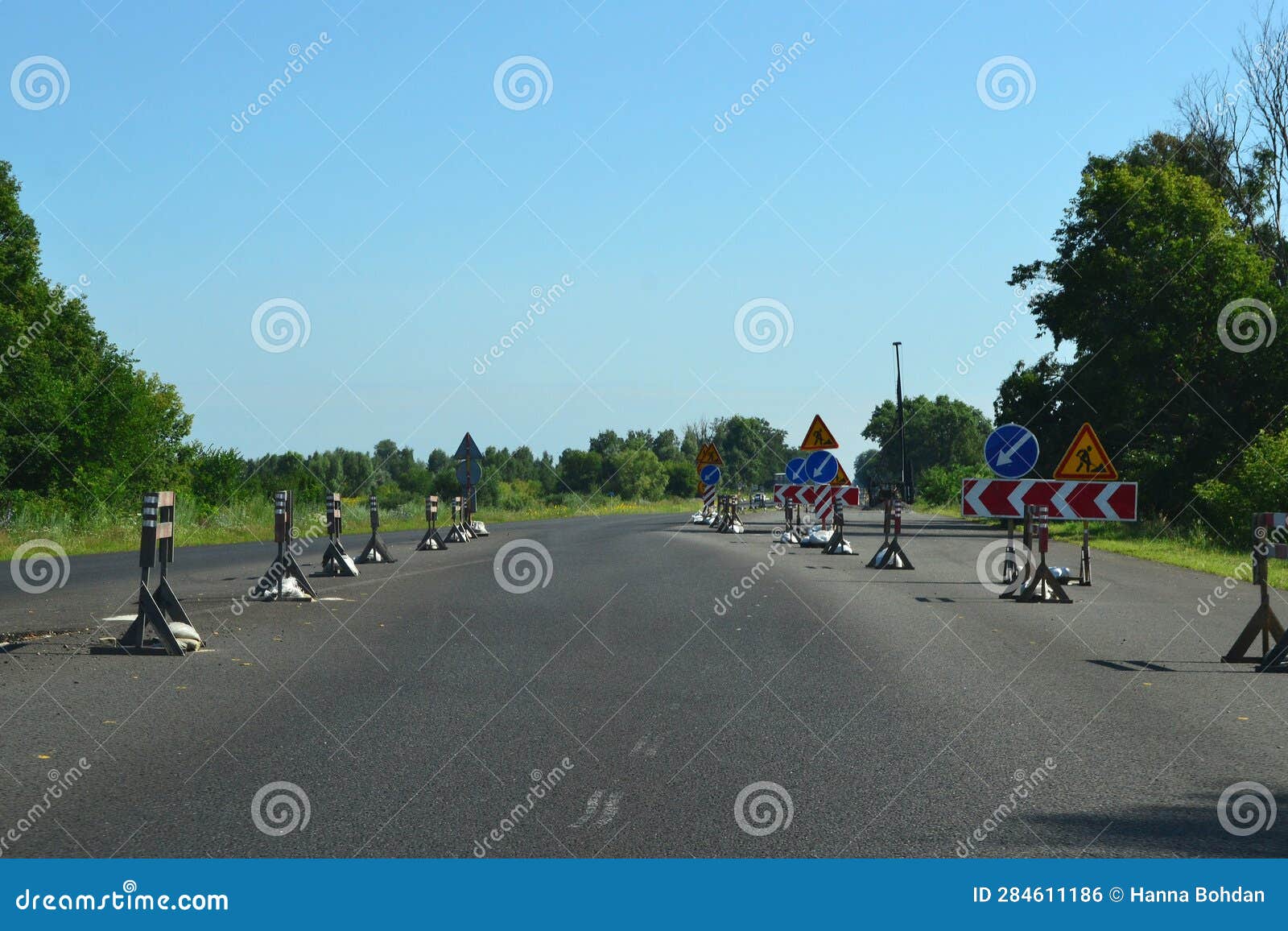Repair Work is Underway on the Road Stock Photo - Image of repair ...