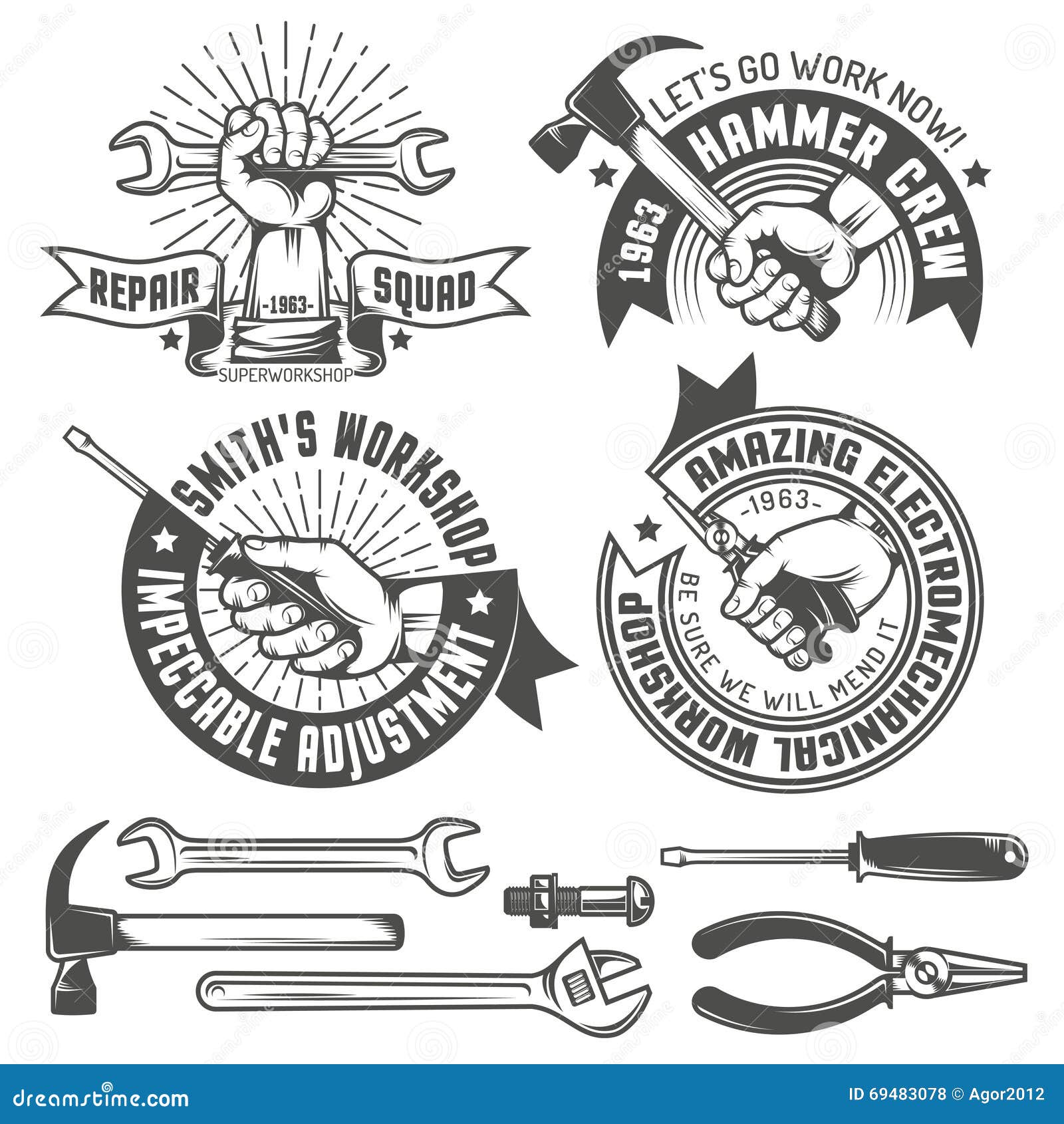 Repair workshop stock vector. Illustration of service - 69483078