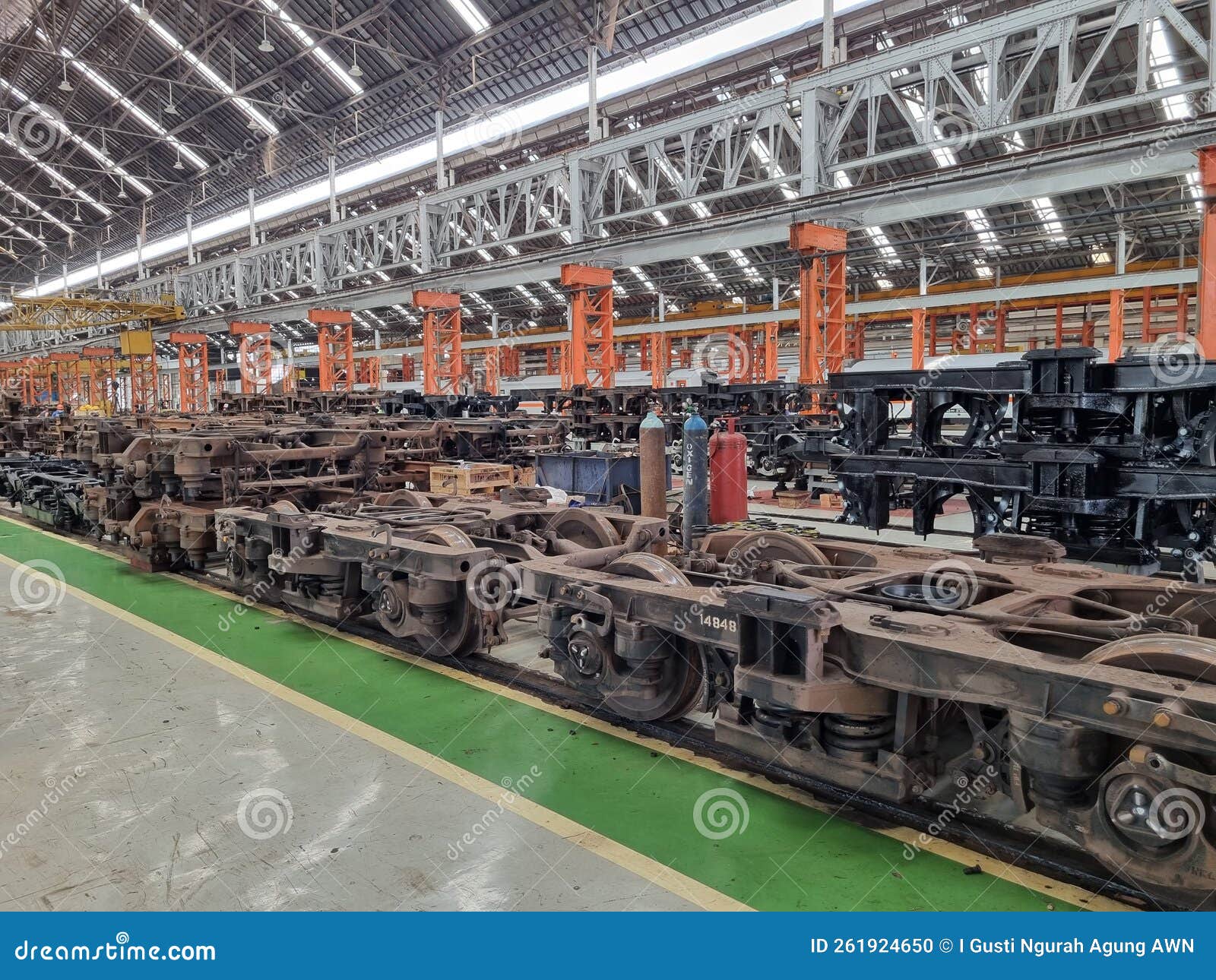 Repair Workshop Train Wheel Stock Photo - Image of stadium, repair ...