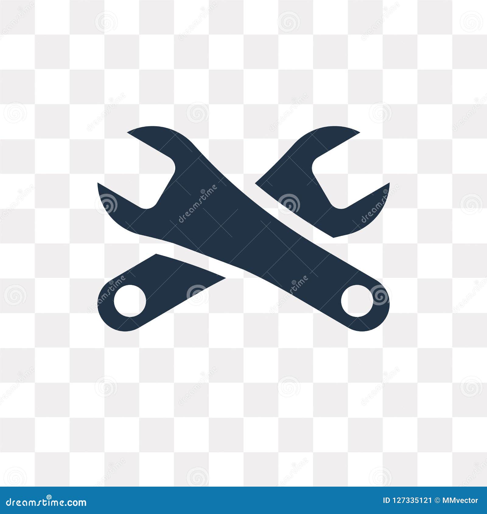 Repair Wrenches Vector Icon Isolated on Transparent Background, Stock ...