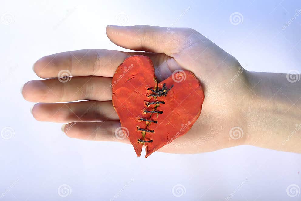 Repaired human heart stock image. Image of damaged, emotions - 28605175