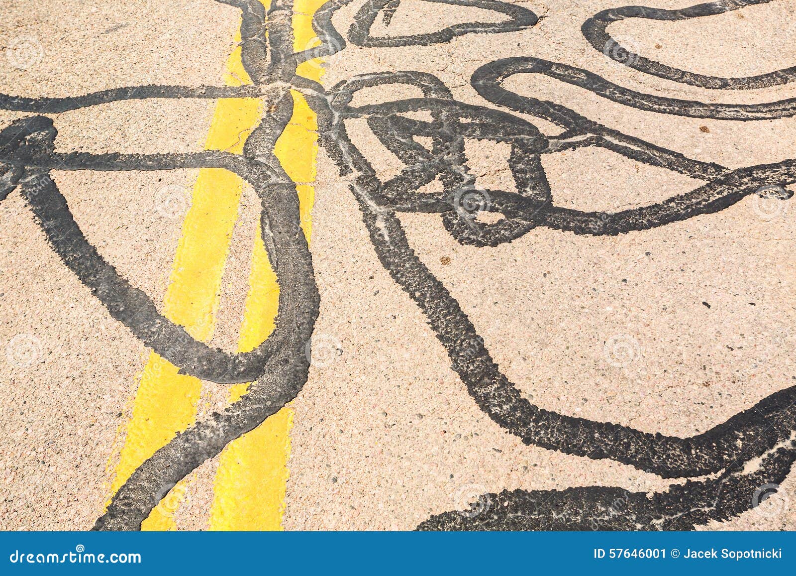 Repaired road stock image. Image of detail, repair, roadway - 57646001