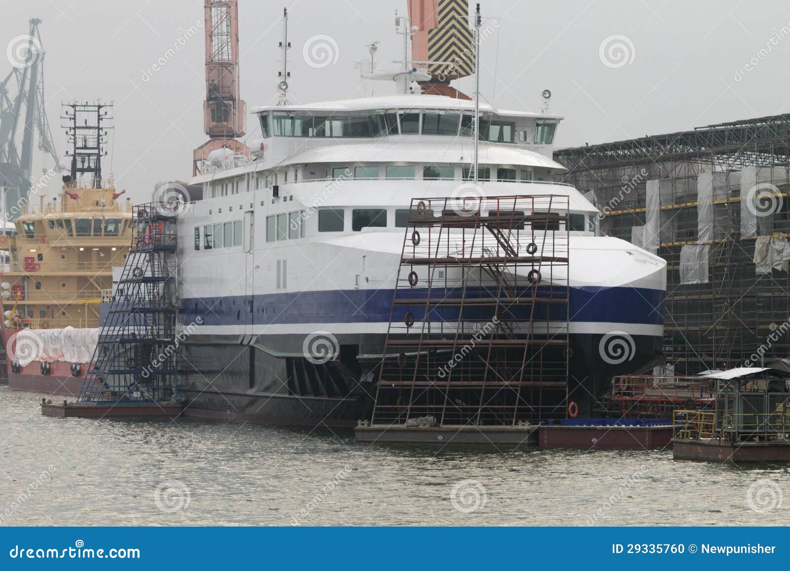 Repaired ship stock photo. Image of dock, repair, work - 29335760