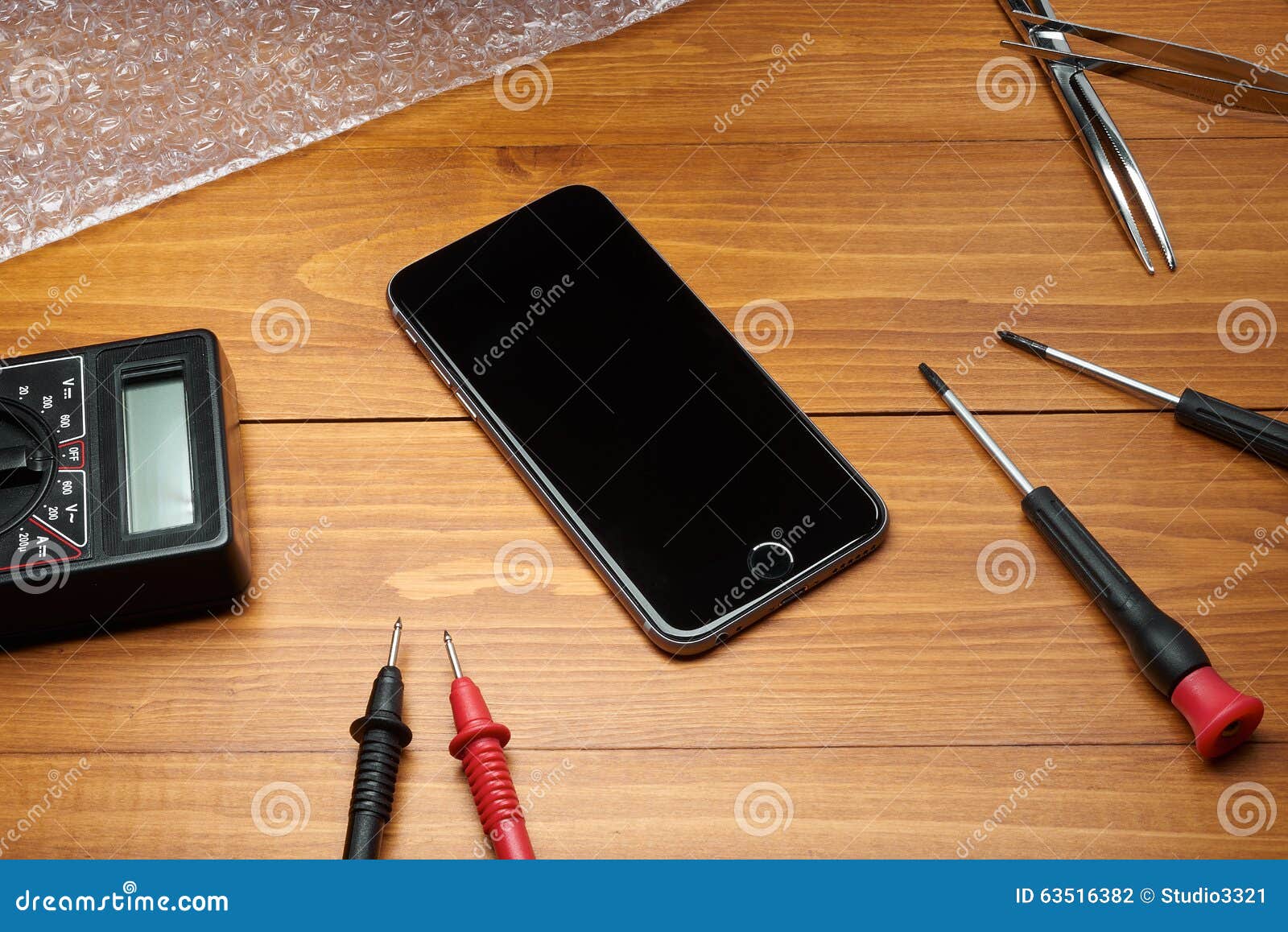 Repaired Smartphone with Tools Stock Photo - Image of display, repaired ...