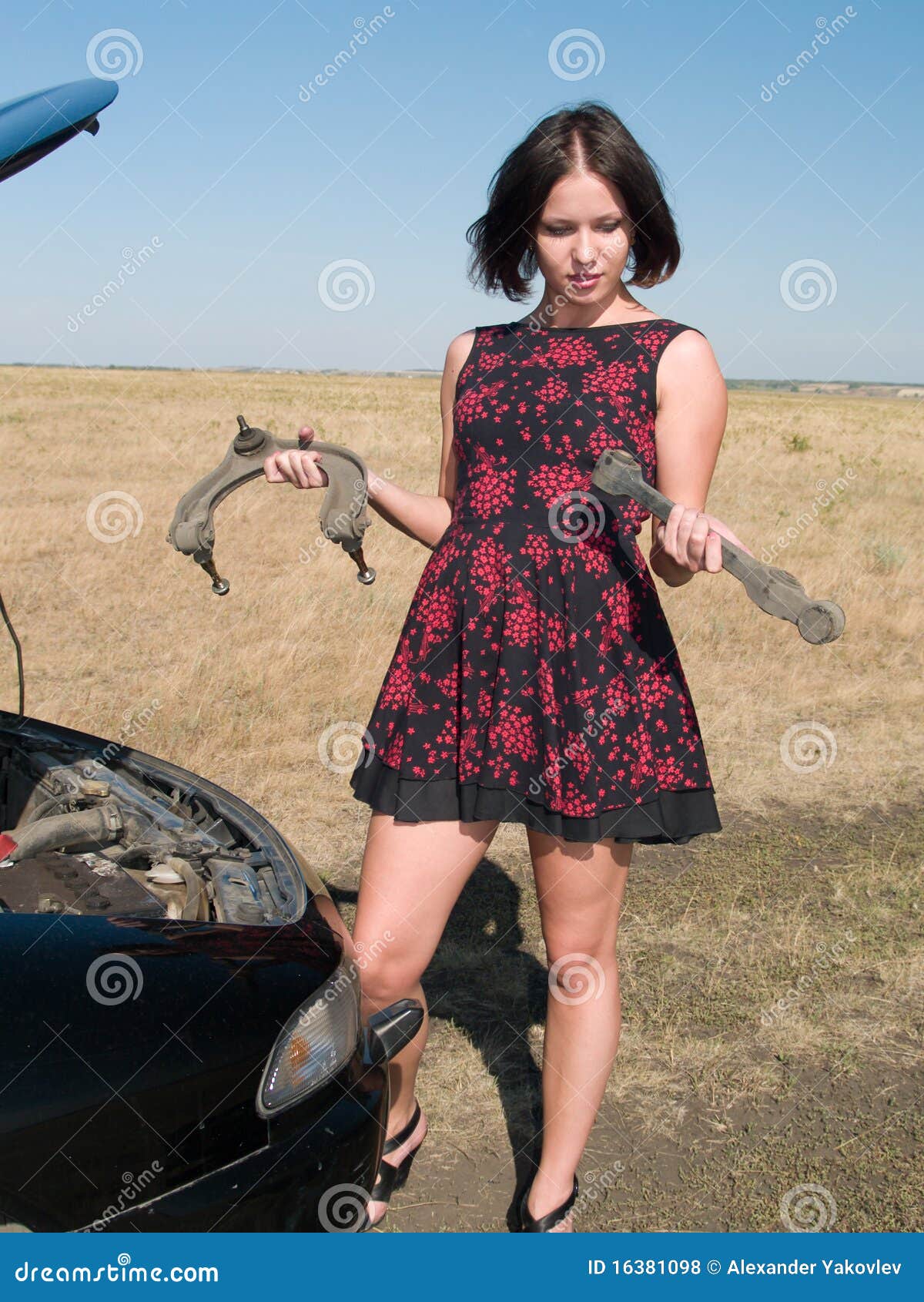 Repairing stock photo. Image of helpless, beauty, girl - 16381098