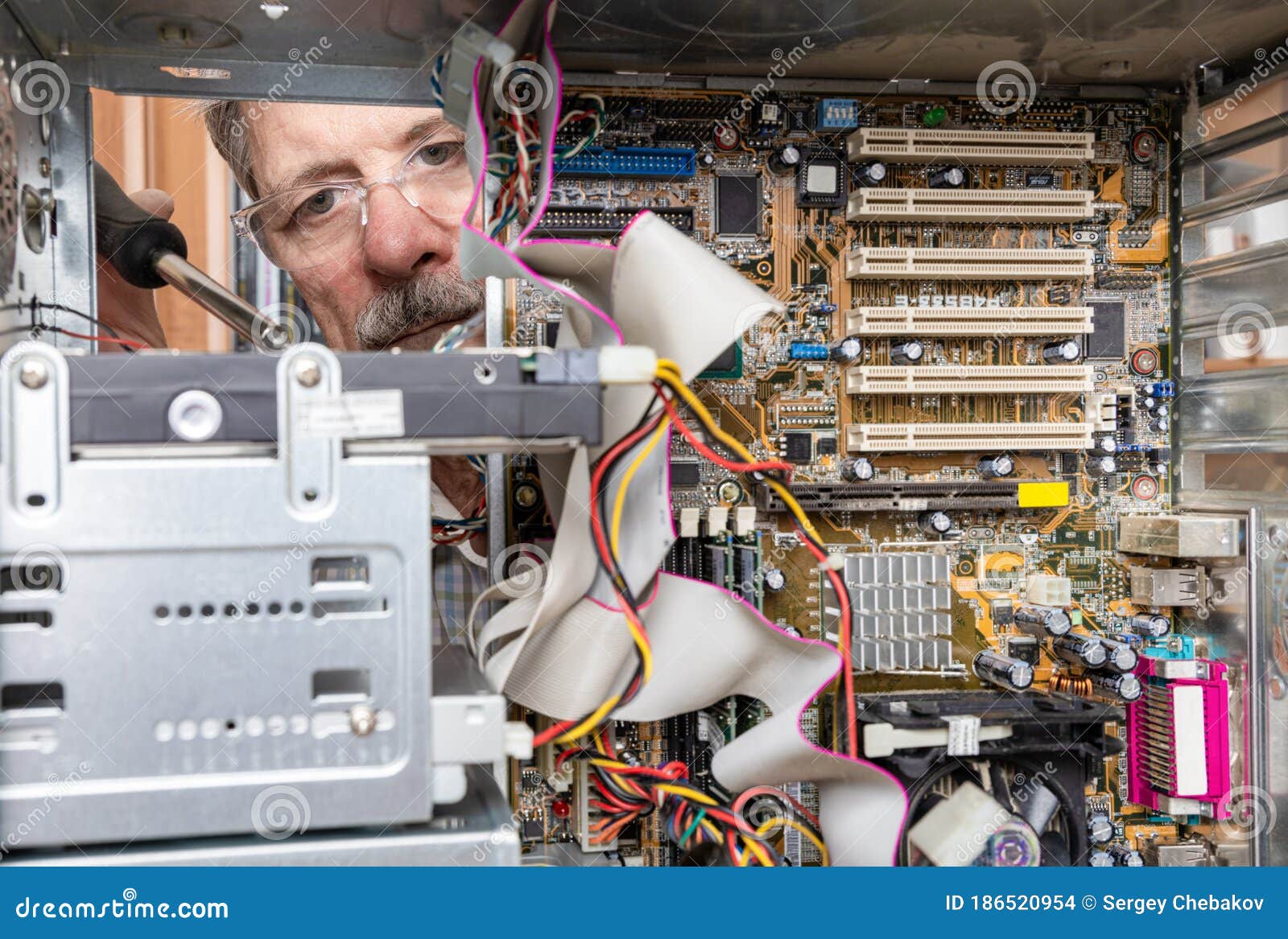 Repairing and Assembling a Desktop Computer Stock Photo - Image of watt ...