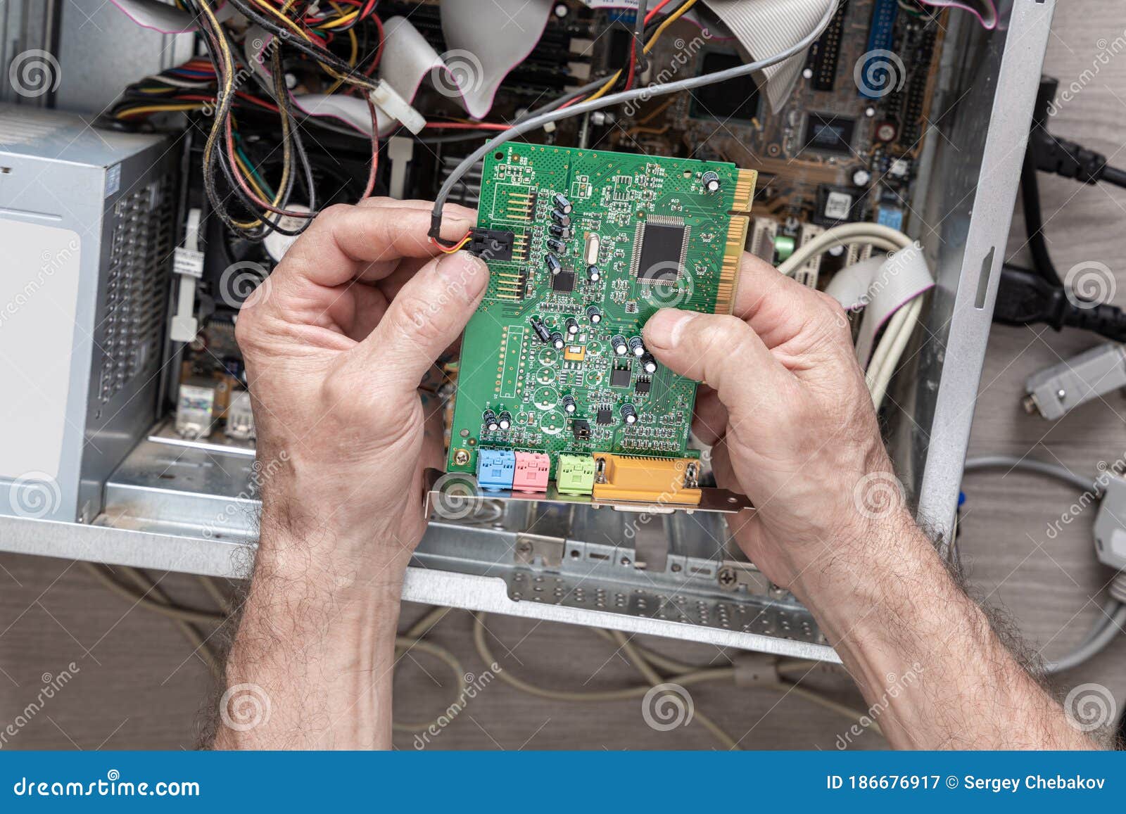 Repairing and Assembling a Desktop Computer Stock Image - Image of ...