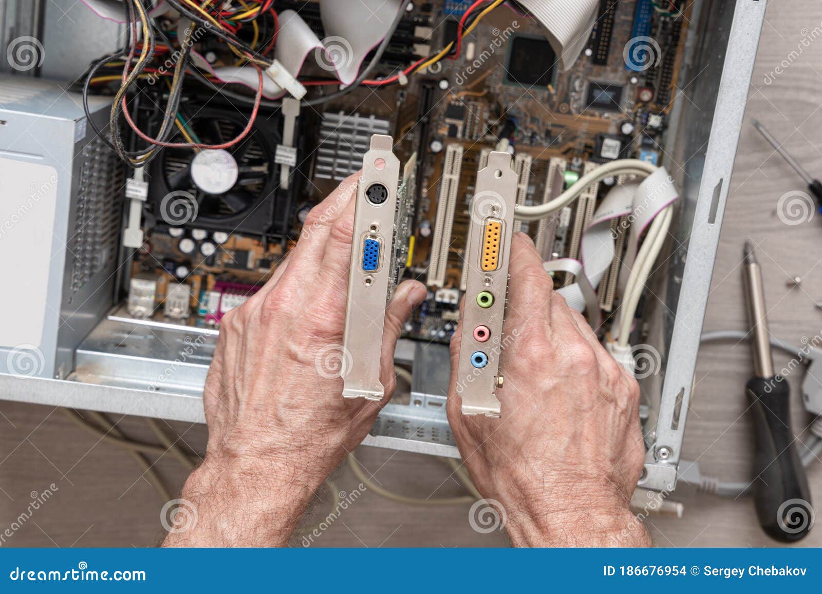 Repairing and Assembling a Desktop Computer Stock Photo - Image of ...