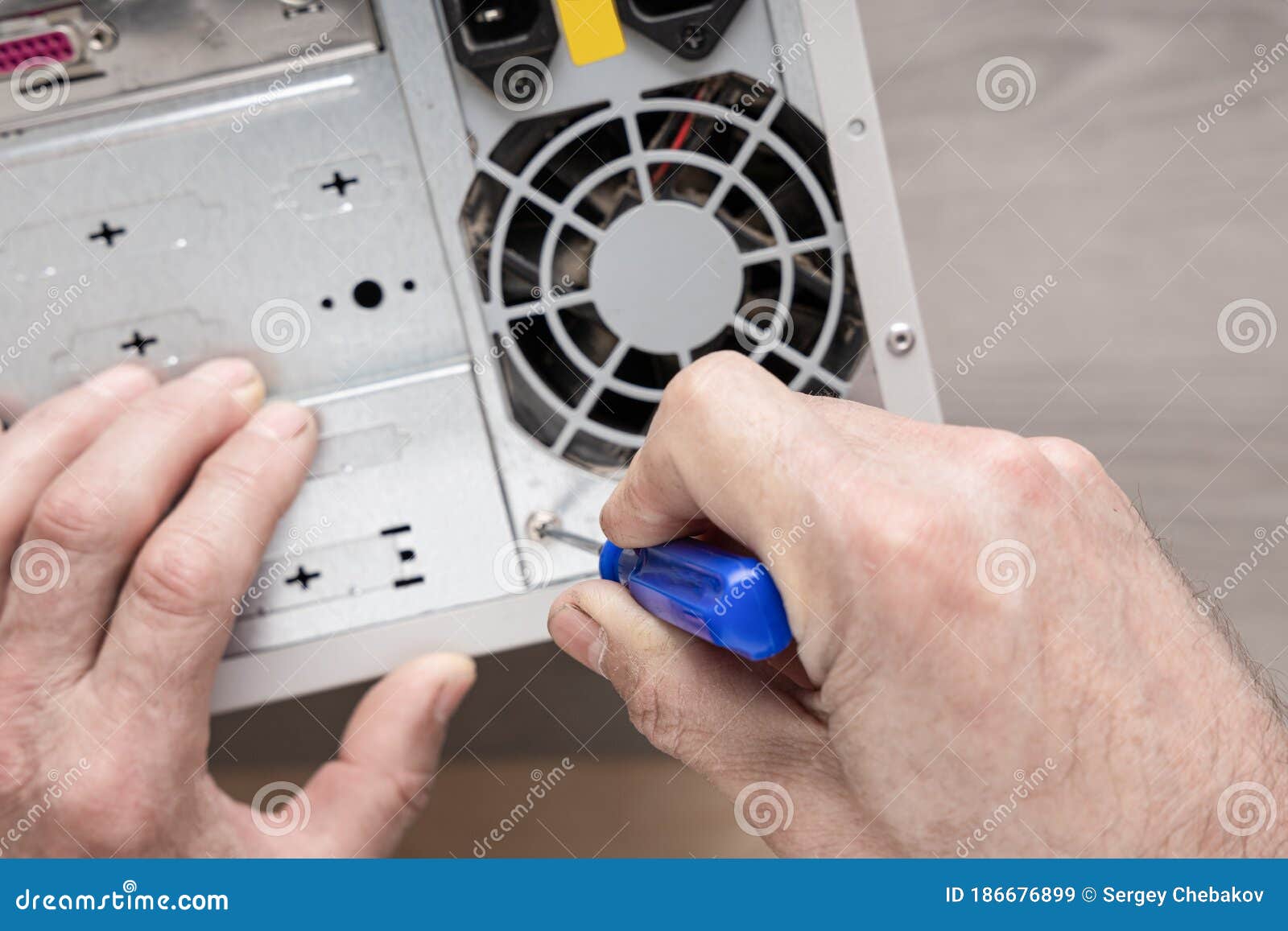 Repairing and Assembling a Desktop Computer Stock Image - Image of ...