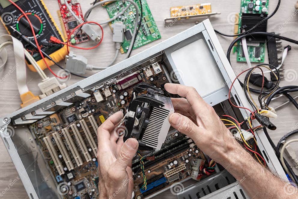 Repairing and Assembling a Desktop Computer Stock Photo - Image of ...