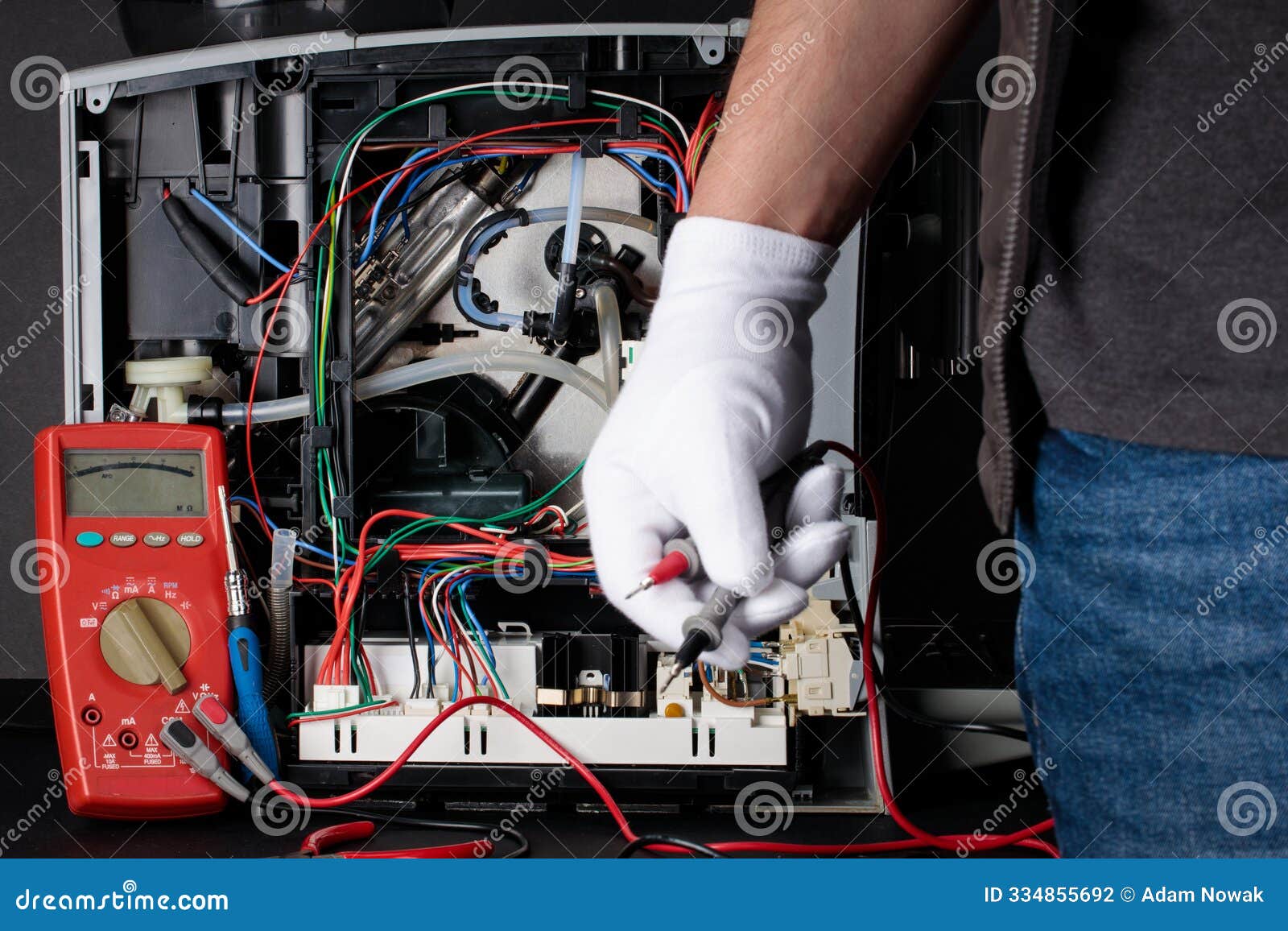 Repairing a Coffee Machine S Internal Components Stock Photo - Image of ...