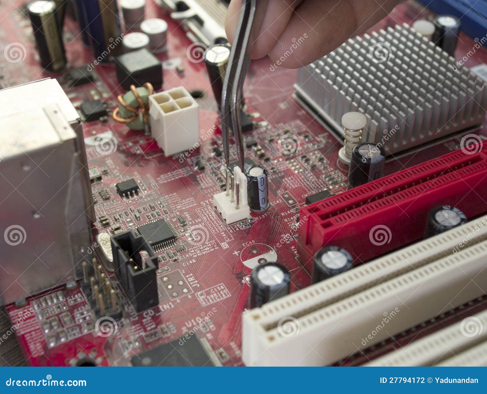 Repairing Computer Board Circuit Stock Photo - Image of electronics ...