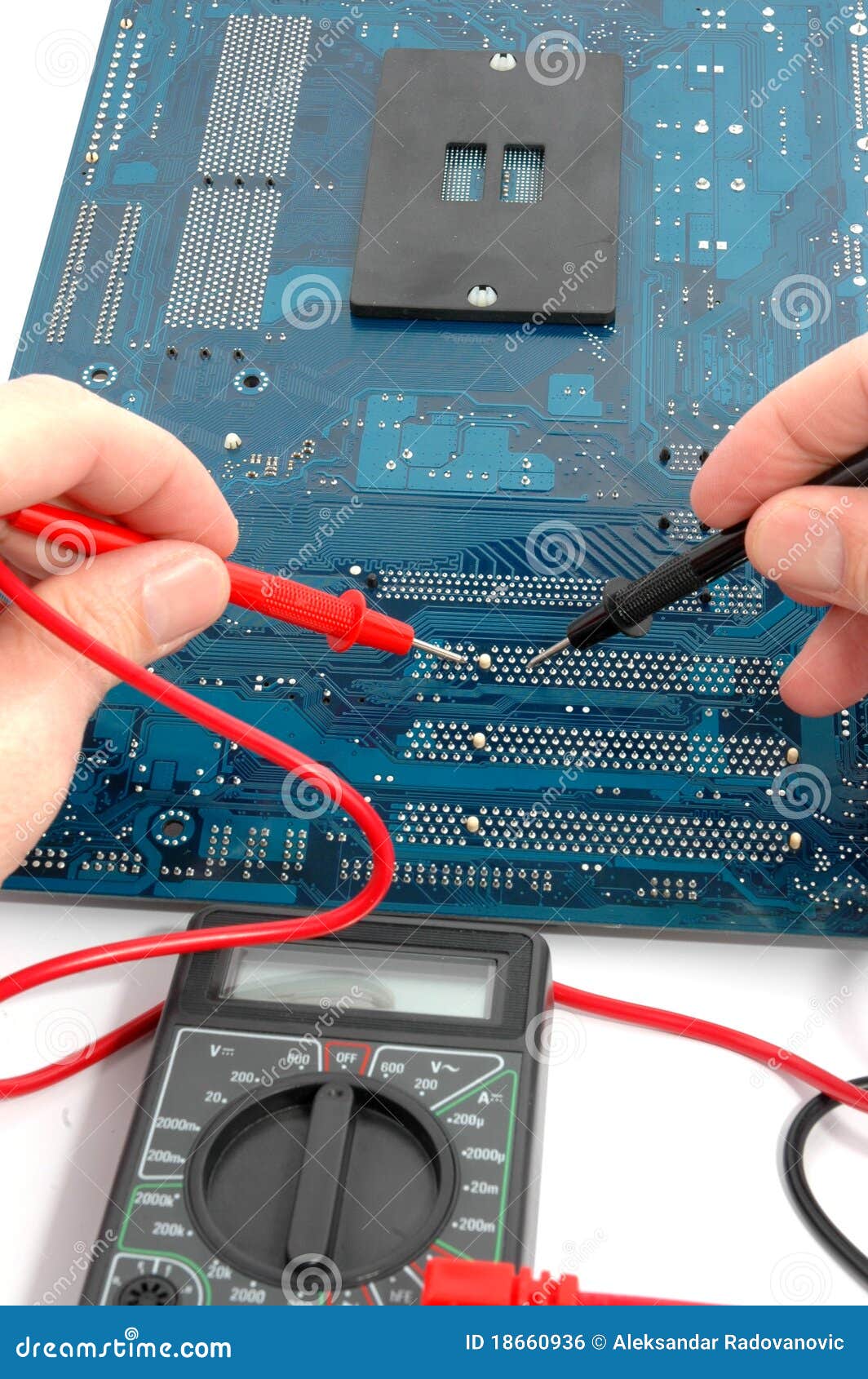 Repairing Computer Circuit Board Stock Photo - Image of main ...