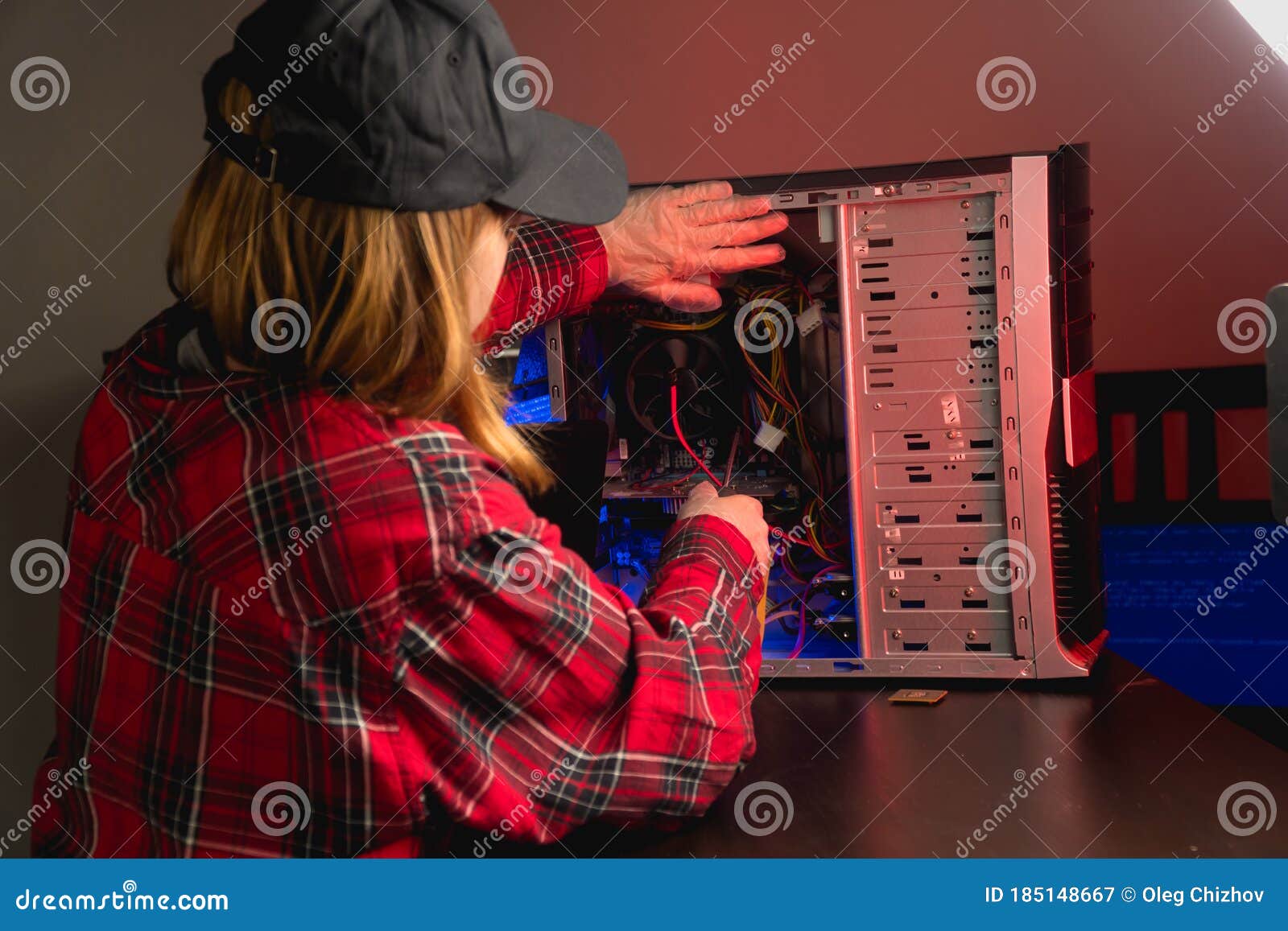 Repairing Computer Equipment in the Center of Technical Equipment, a ...