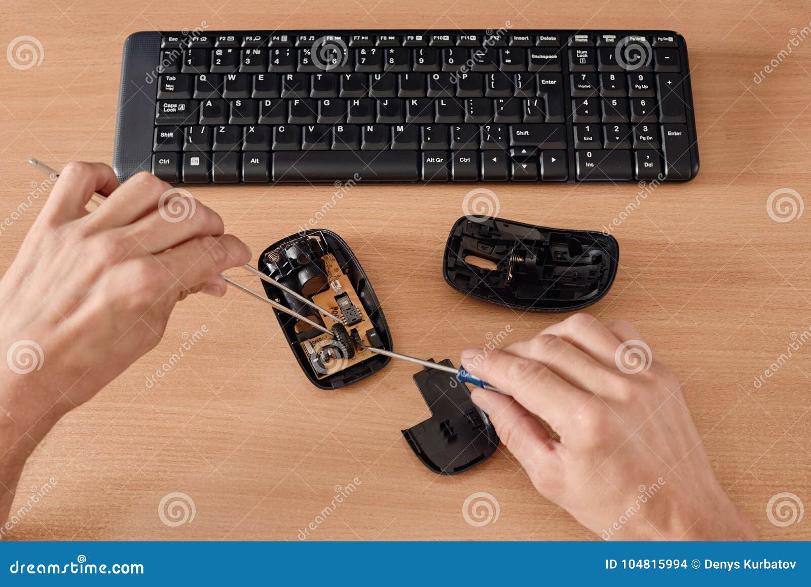 Repairing computer mouse stock photo. Image of black - 104815994