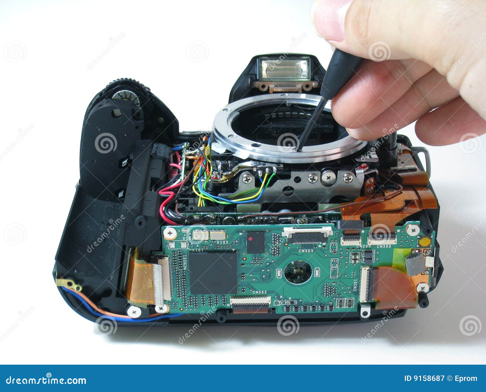 Repairing digital camera stock vector. Illustration of sectional - 9158687