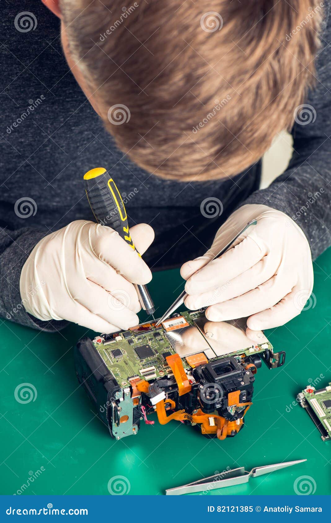 Repairing digital camera stock image. Image of latex - 82121385