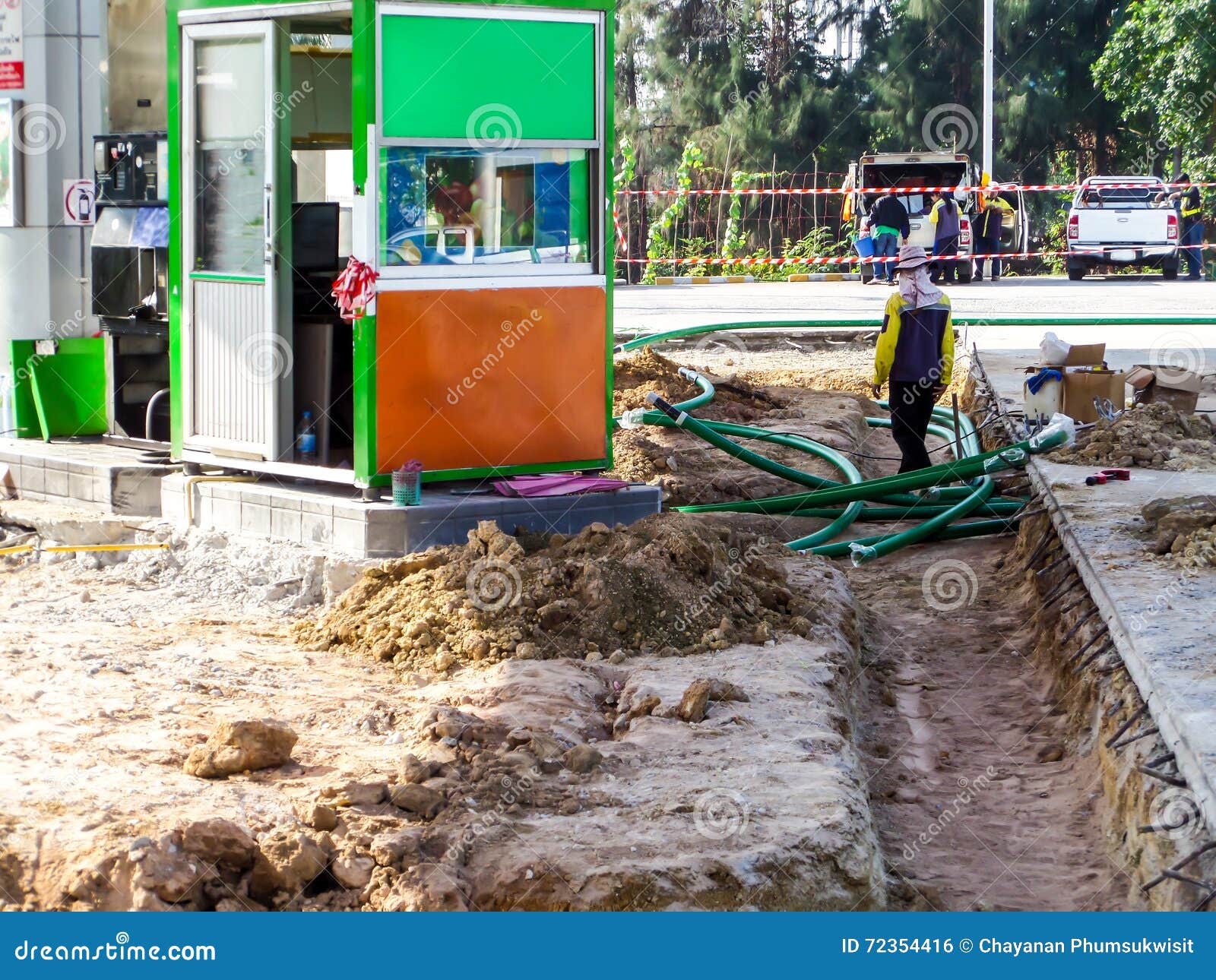 Repairing Maintenance Fuel Pipe Underground Station Surface Editorial ...