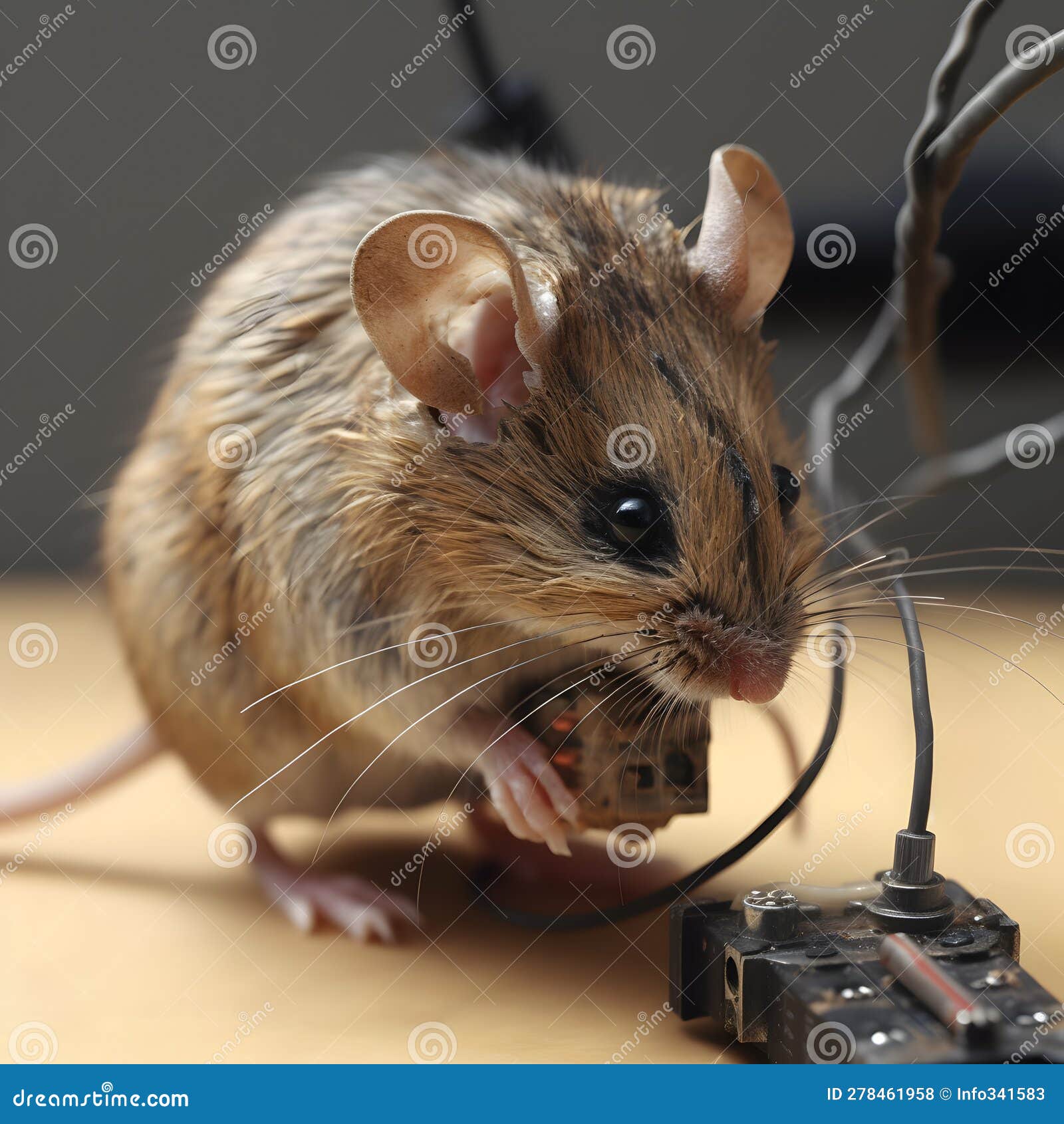 Repairing a Malfunctioning Mouse Hyper-realistic Generative AI Stock ...