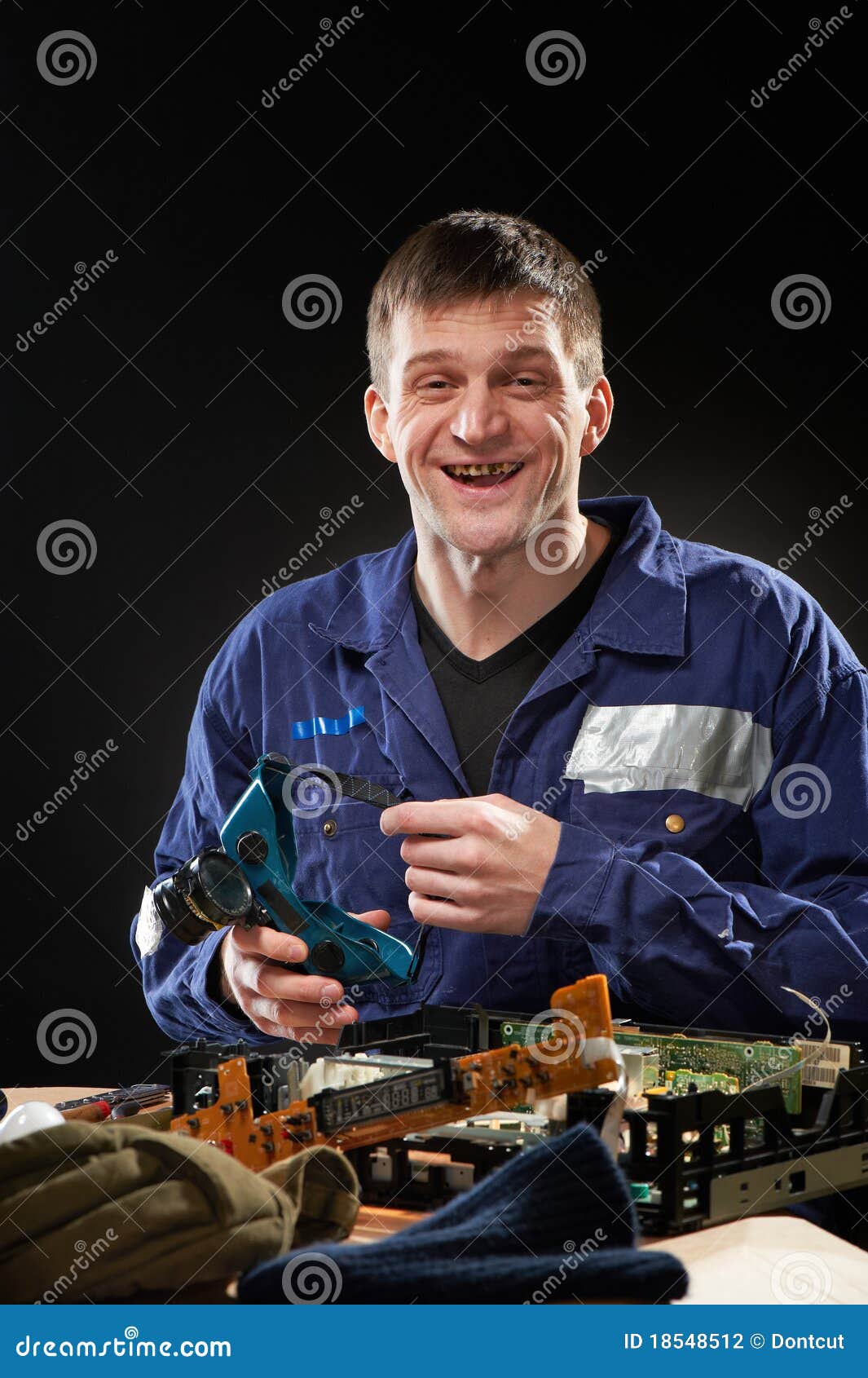 Handsome Man Repairing A Smoke Detector Royalty-Free Stock Image ...