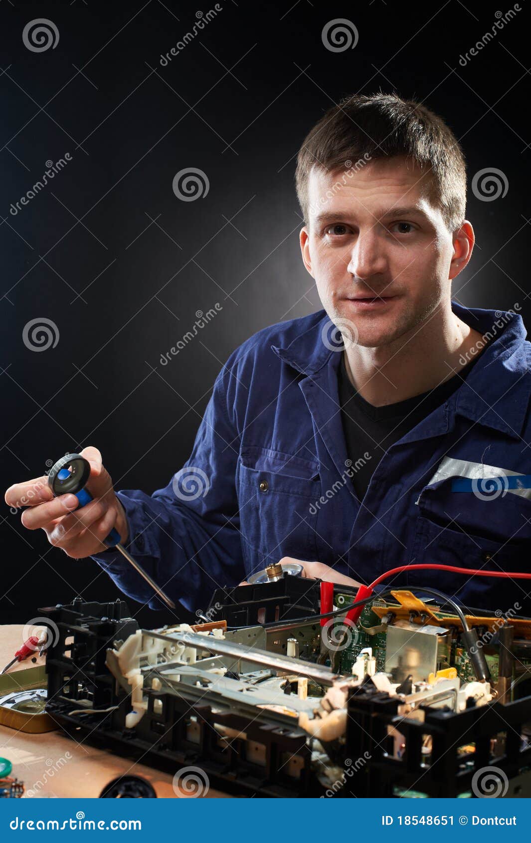 Handsome Man Repairing A Smoke Detector Royalty-Free Stock Image ...