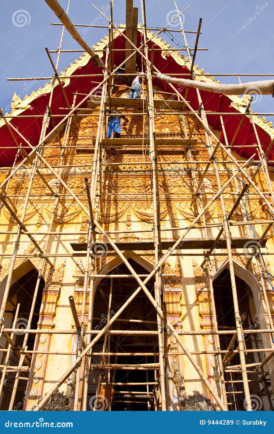 Repairing of old church stock image. Image of siam, religion - 9444289