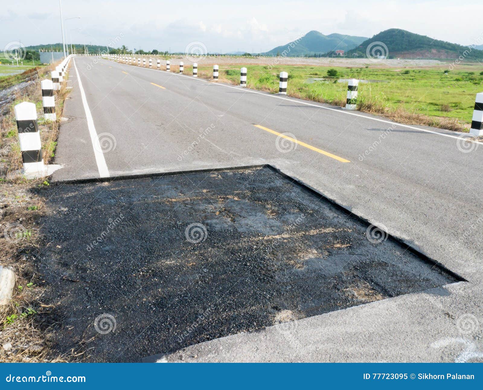 Repairing Pavement on the Road Stock Image - Image of infrastructure ...
