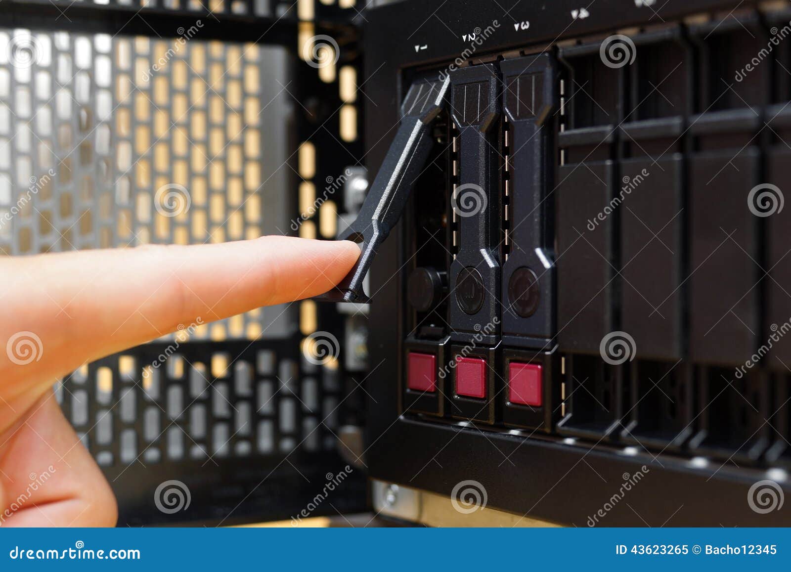Repairing Server, Replacement Hard Disk Drive Stock Image - Image of ...