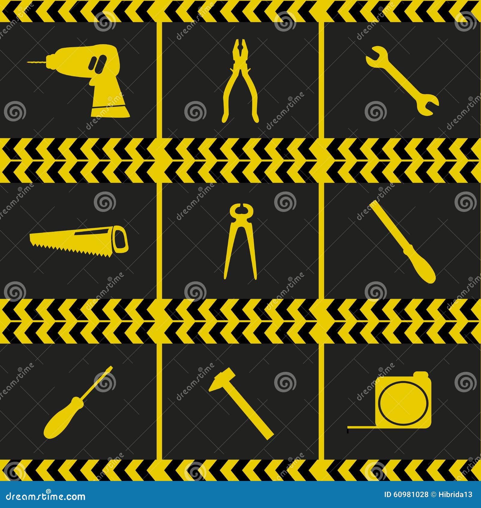 Repairing Service Tool Sign Icons Stock Vector - Illustration of iron ...