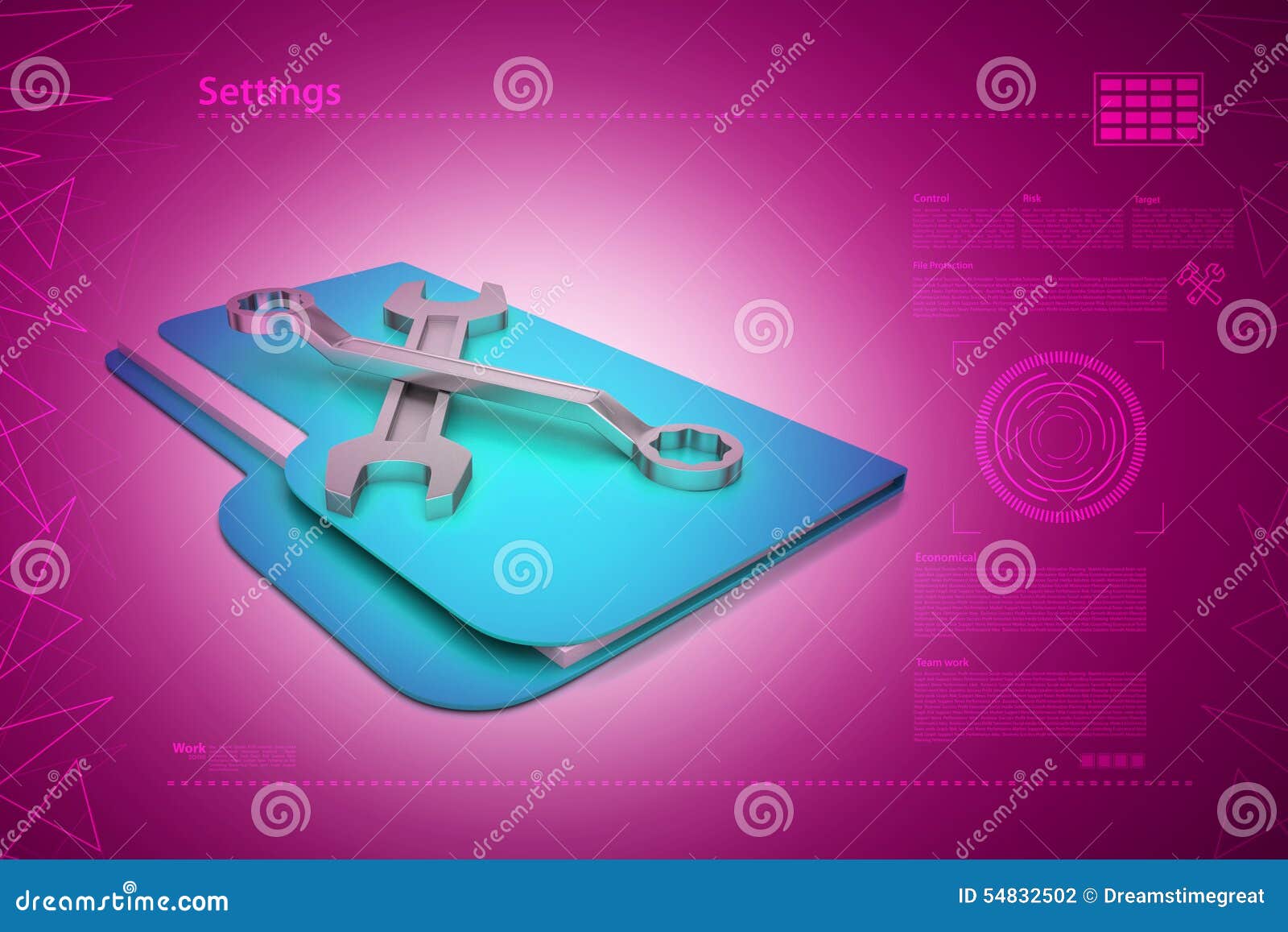 Repairing Tools with File Folder Stock Illustration - Illustration of ...