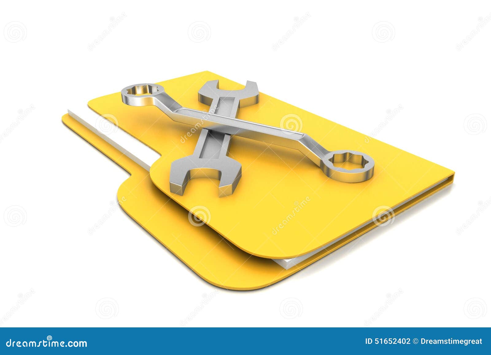 Repairing Tools with File Folder Stock Illustration - Illustration of ...