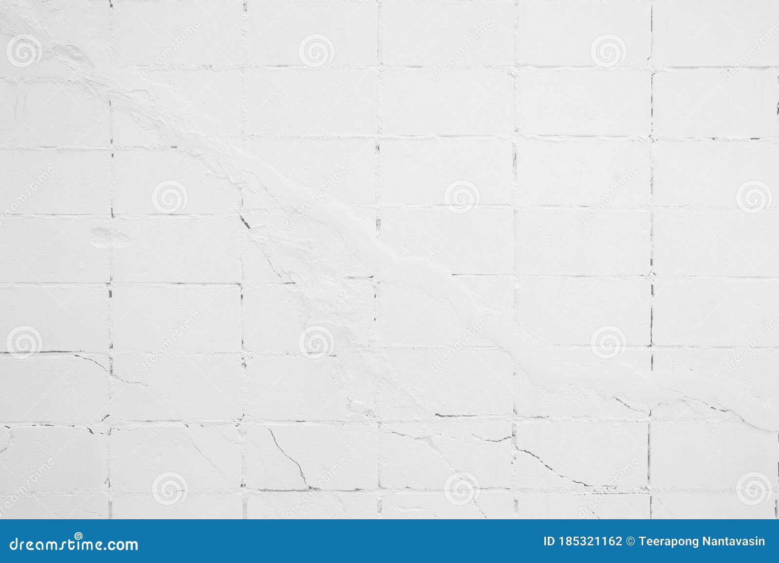 Repairing White Broken Brick Wall Texture Background. Stock Photo ...