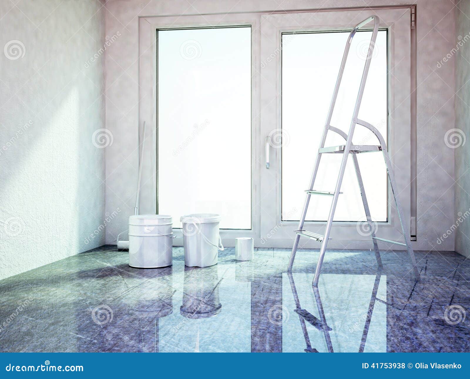 Repairing Works in the Room, Stock Illustration - Illustration of ...
