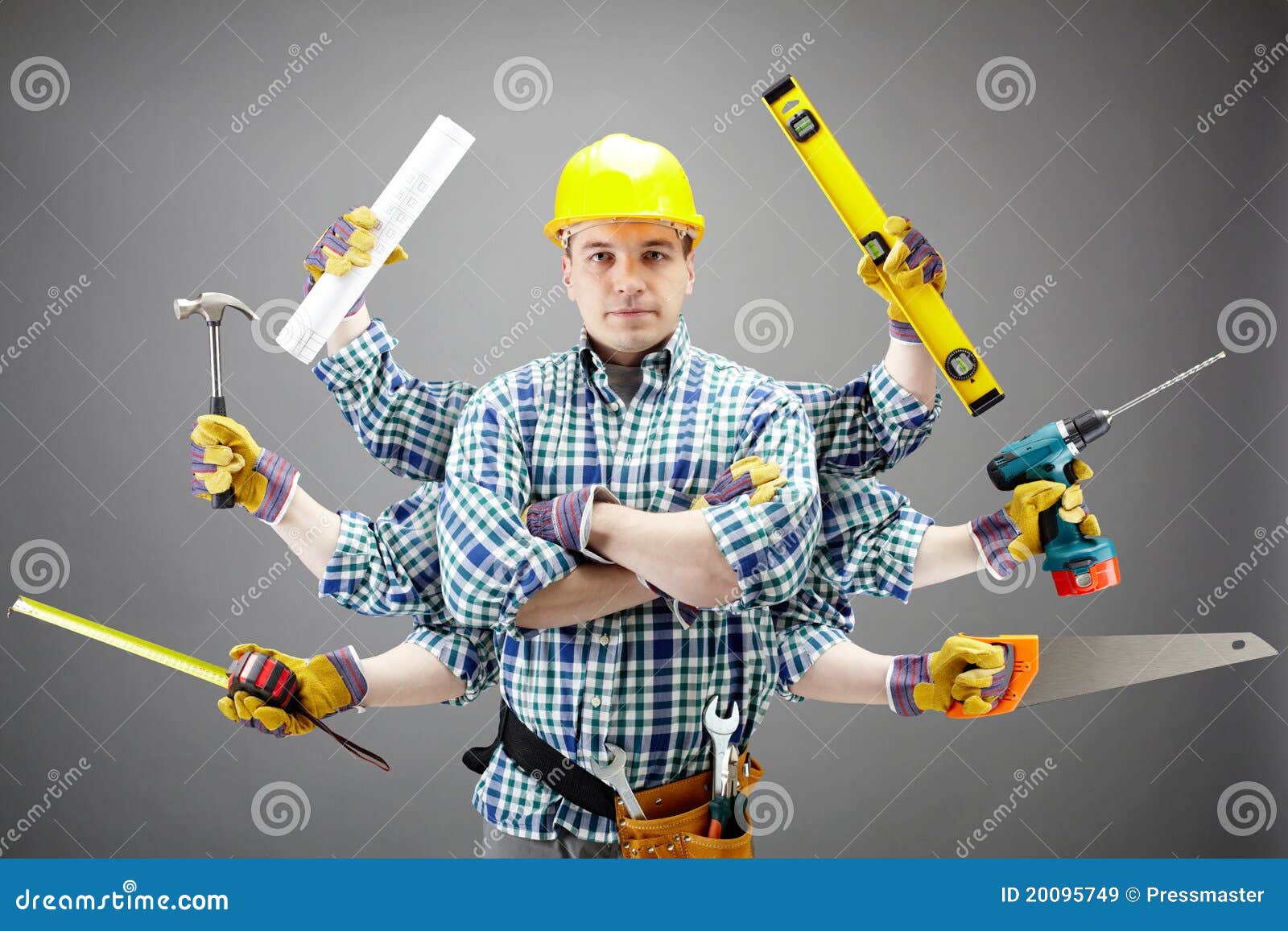 Repairman stock image. Image of craftsman, labor, blueprint - 20095749