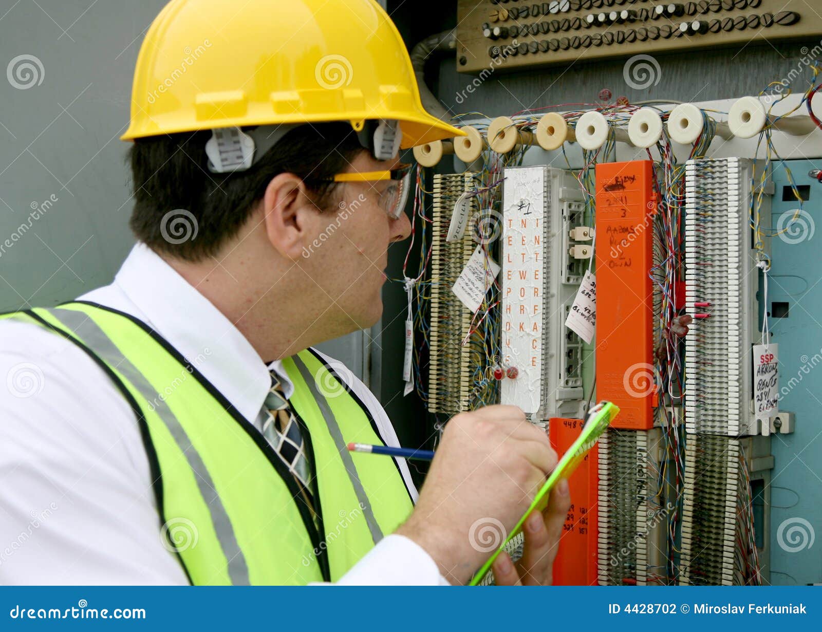 Repairman stock photo. Image of meter, electric, phone - 4428702