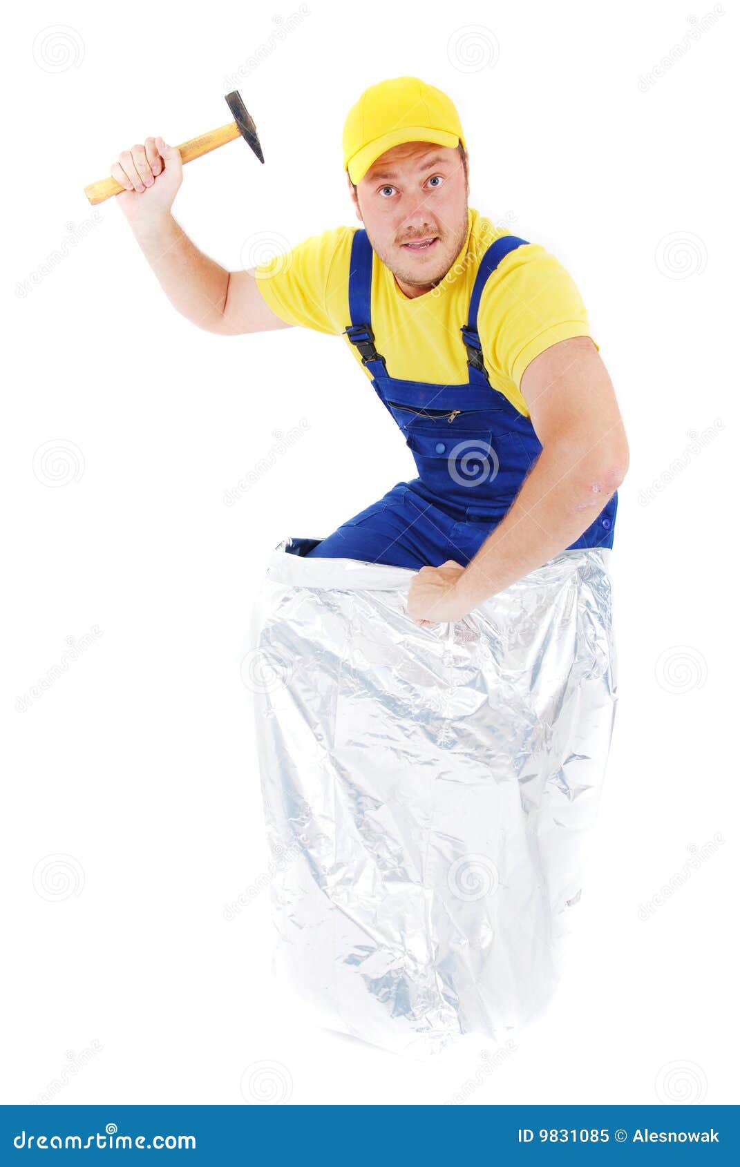 Repairman stock image. Image of worker, package, thermo - 9831085