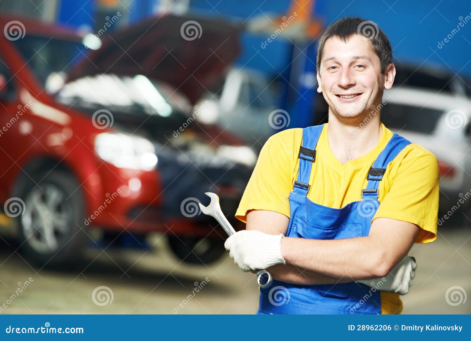 Repairman Auto Mechanic at Work Stock Photo - Image of service, station ...