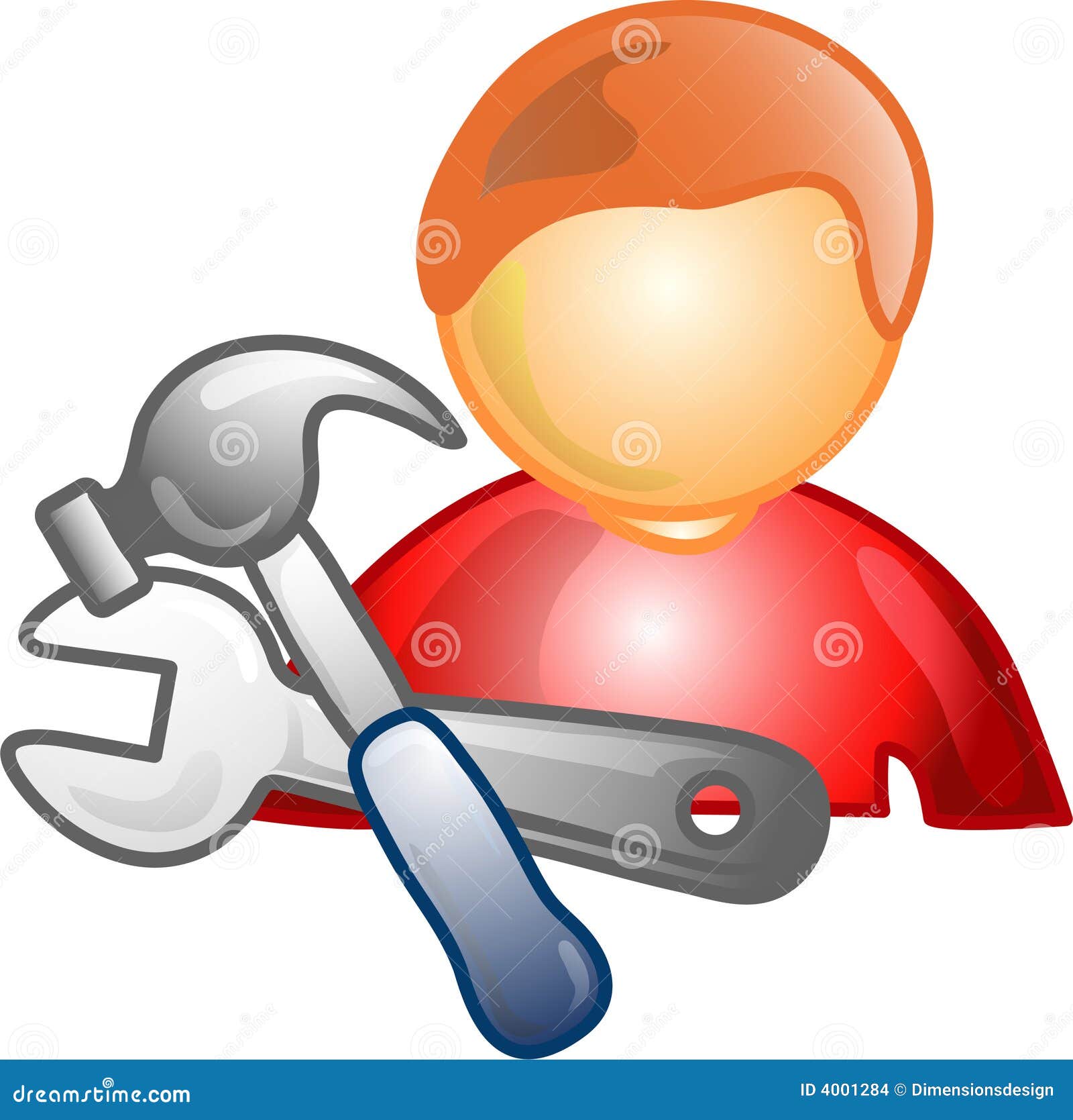Repairman Career Icon or Symbo Stock Vector - Illustration of handyman ...