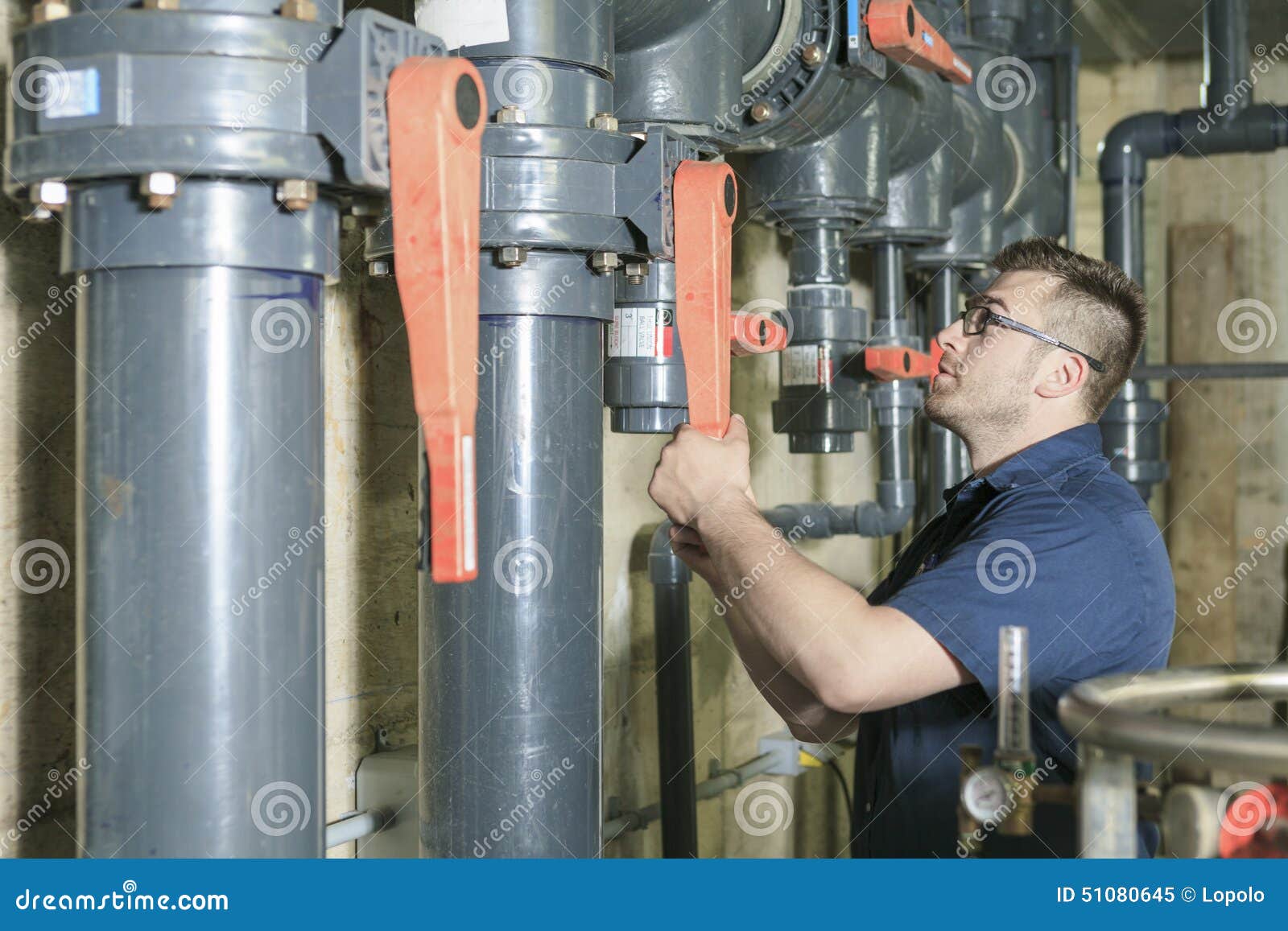 Repairman Engineer of Fire Engineering System or Stock Image - Image of ...