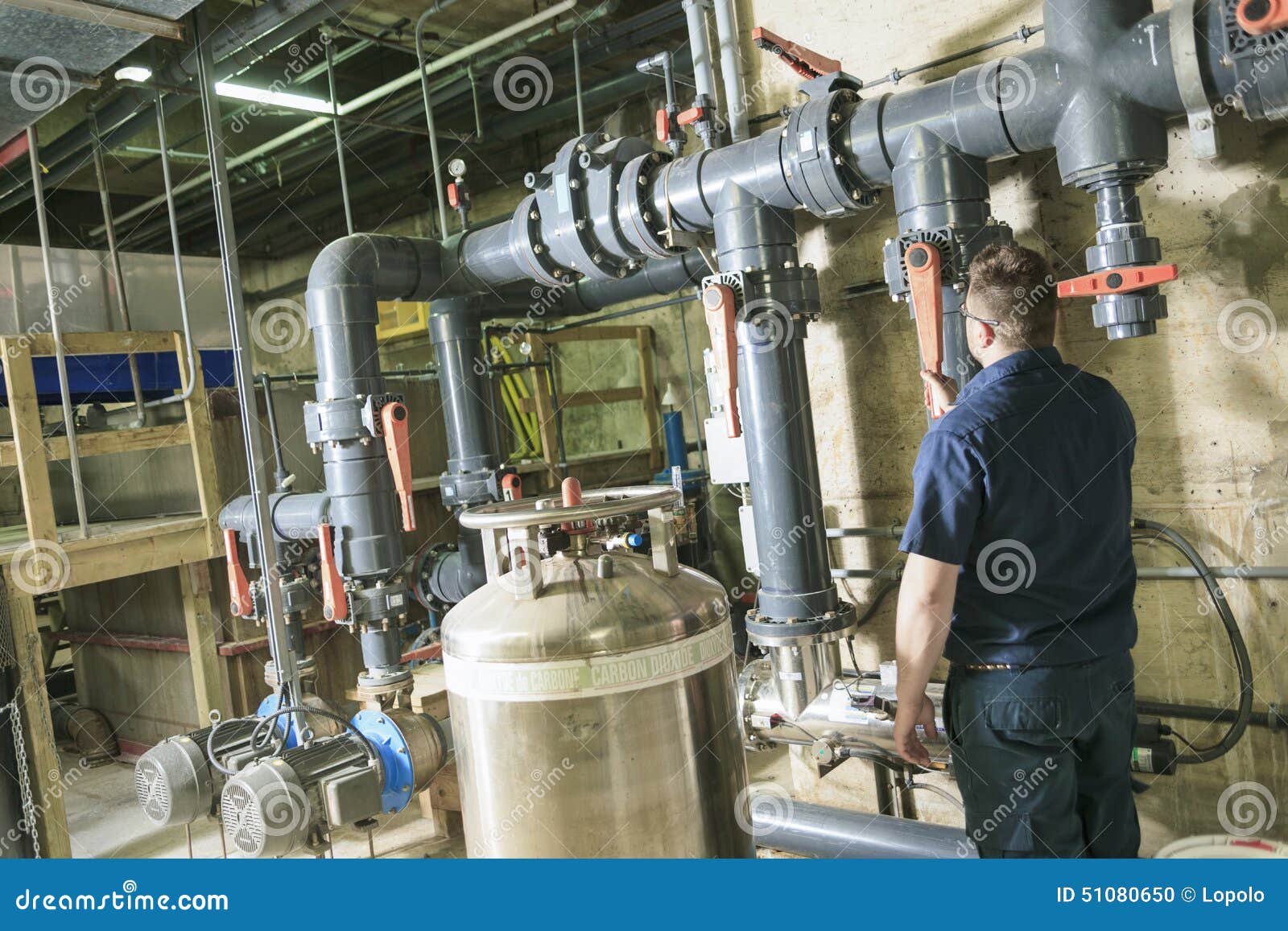 Repairman Engineer of Fire Engineering System or Stock Photo - Image of ...