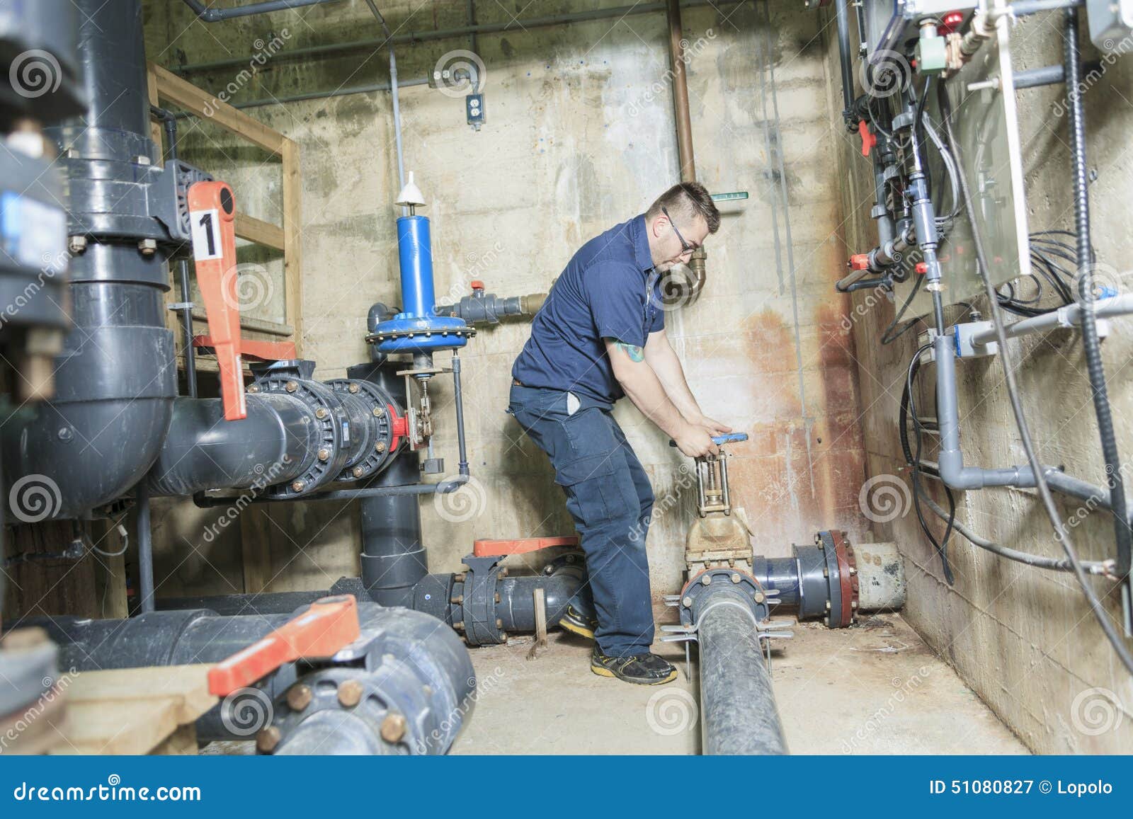 Repairman Engineer of Fire Engineering System or Stock Image - Image of ...