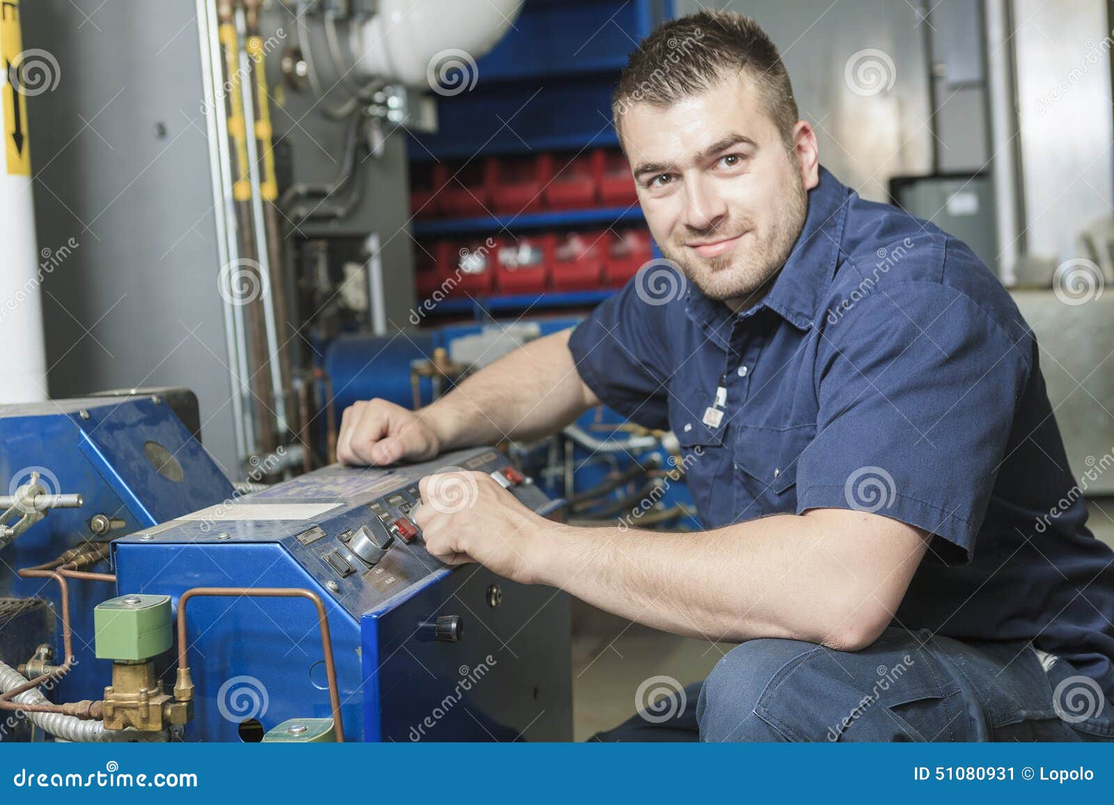 Repairman engineer stock image. Image of setting, heating - 51080931