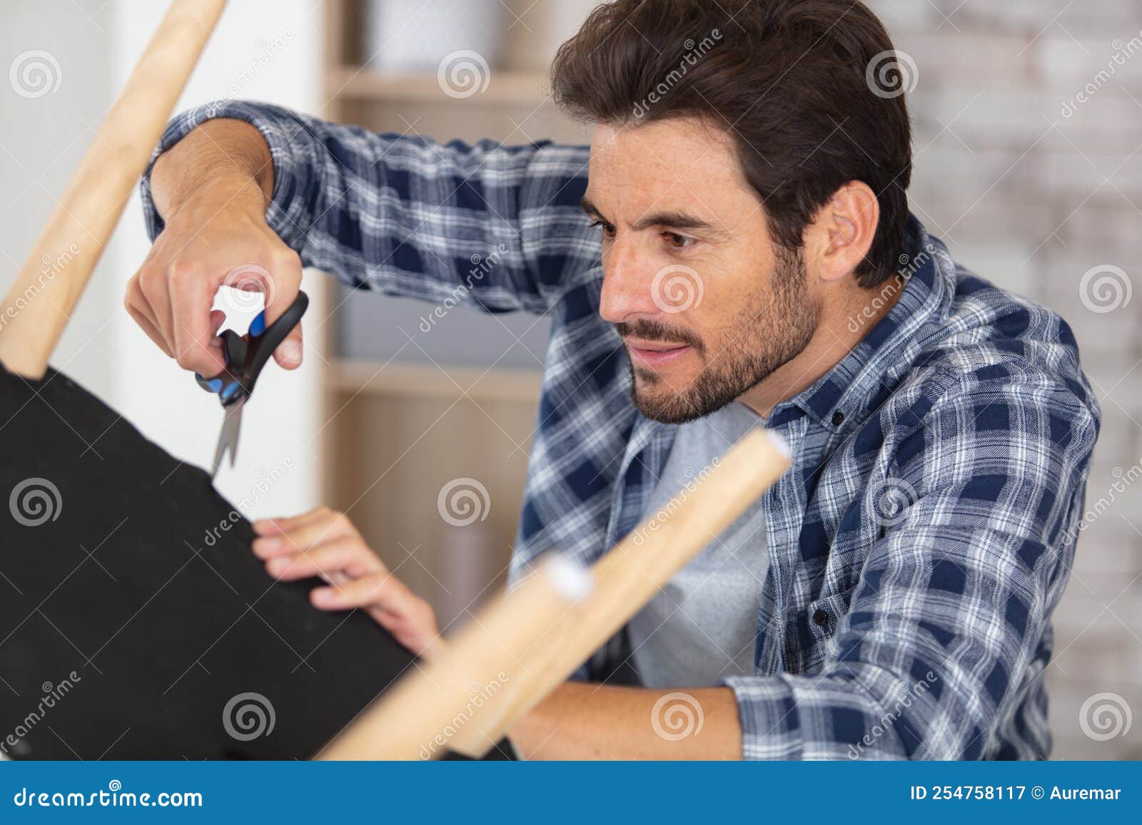 Repairman Fixing Chair at Home Stock Image - Image of furniture, work ...