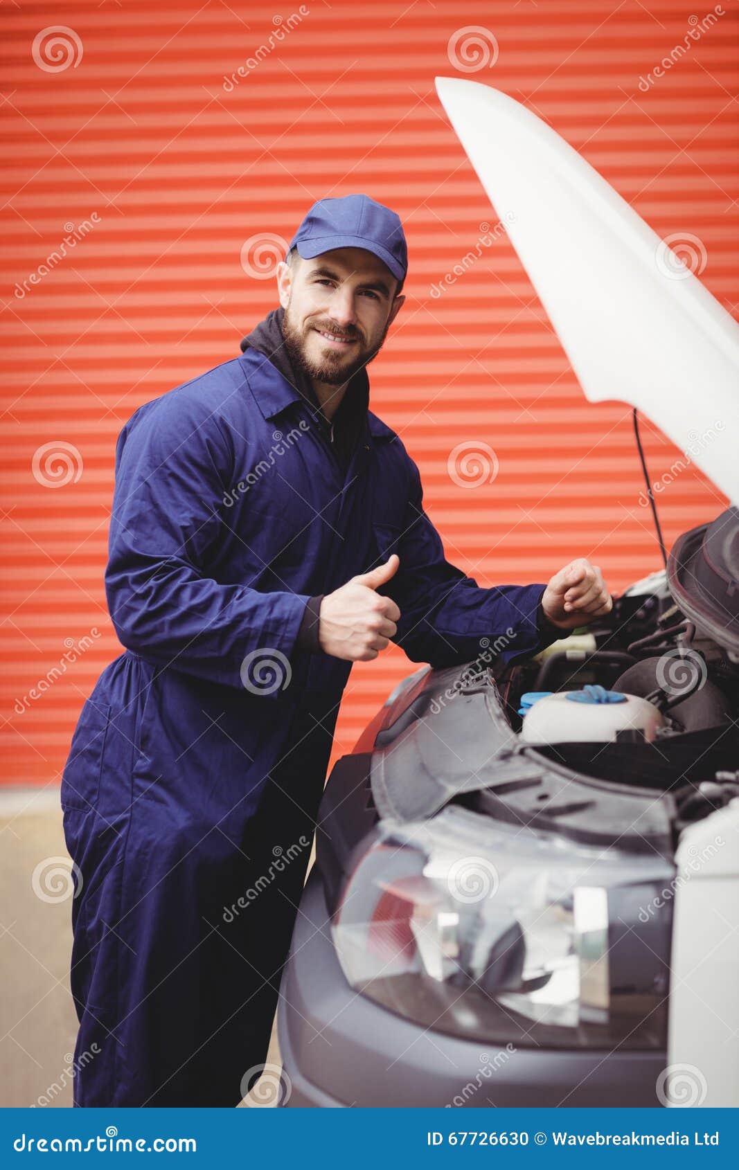 Repairman fixing a van stock photo. Image of reparation - 67726630