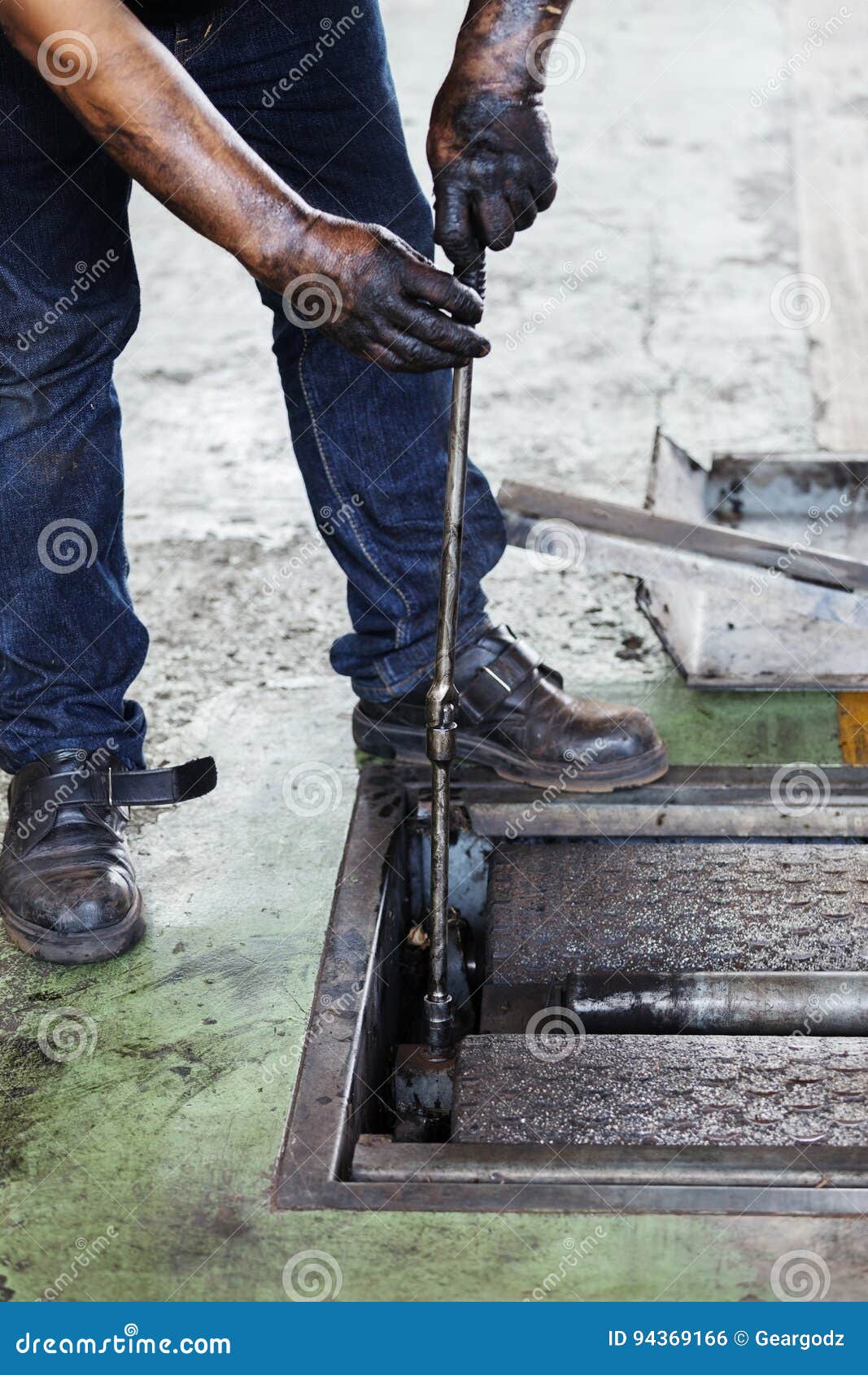 Repairman during Maintenance Work of Machine Stock Photo - Image of ...
