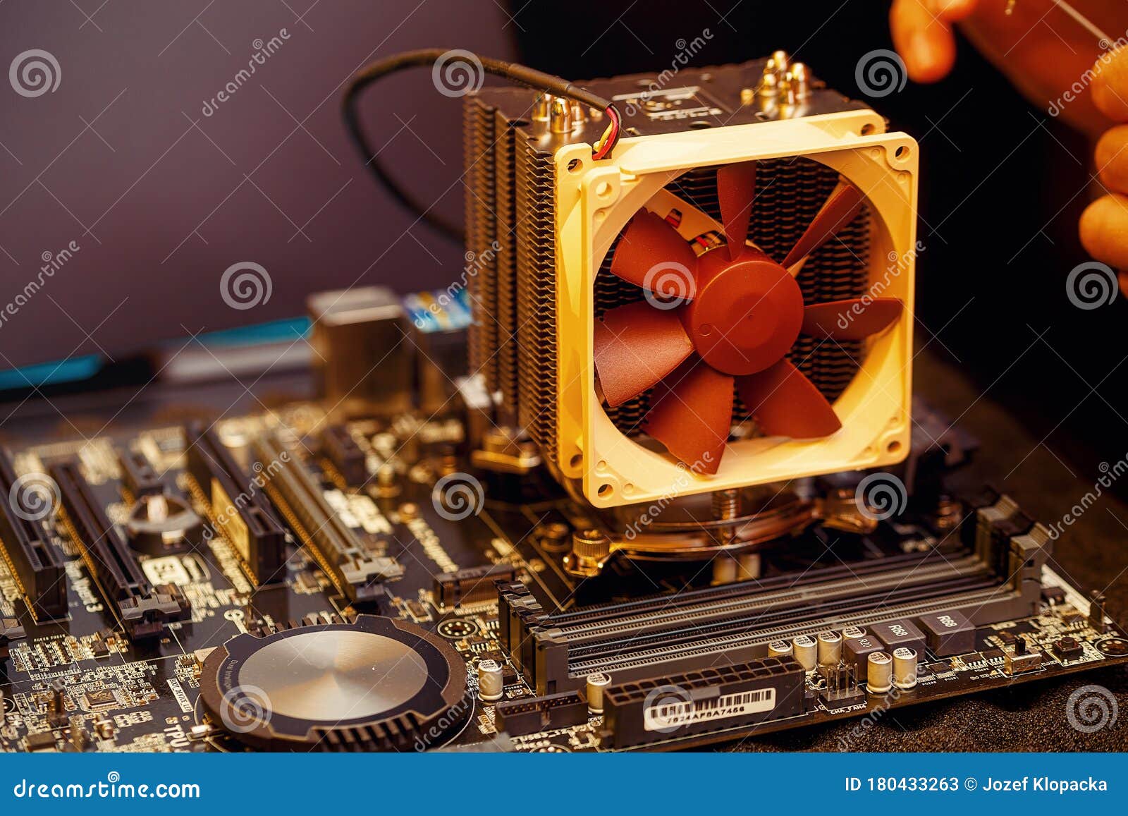 Repairman Repairs the Computer, Removing the Computer Motherboard Stock ...