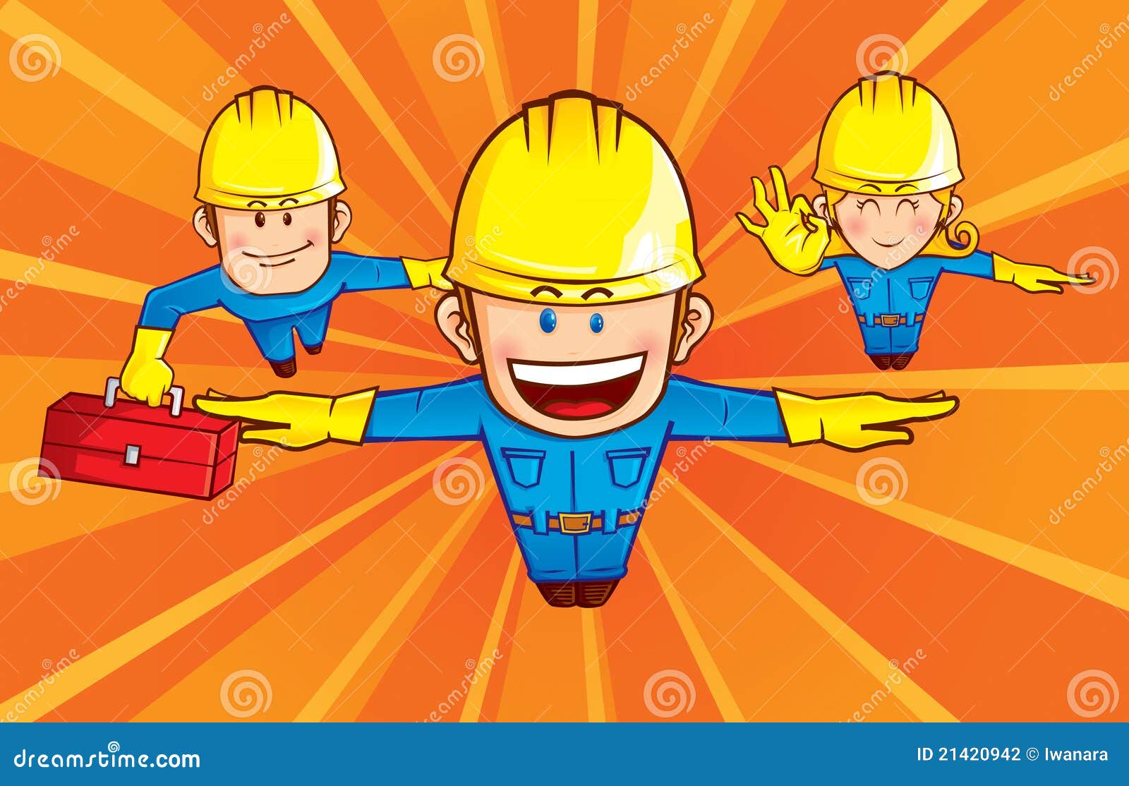 Repairman team stock vector. Illustration of machine - 21420942
