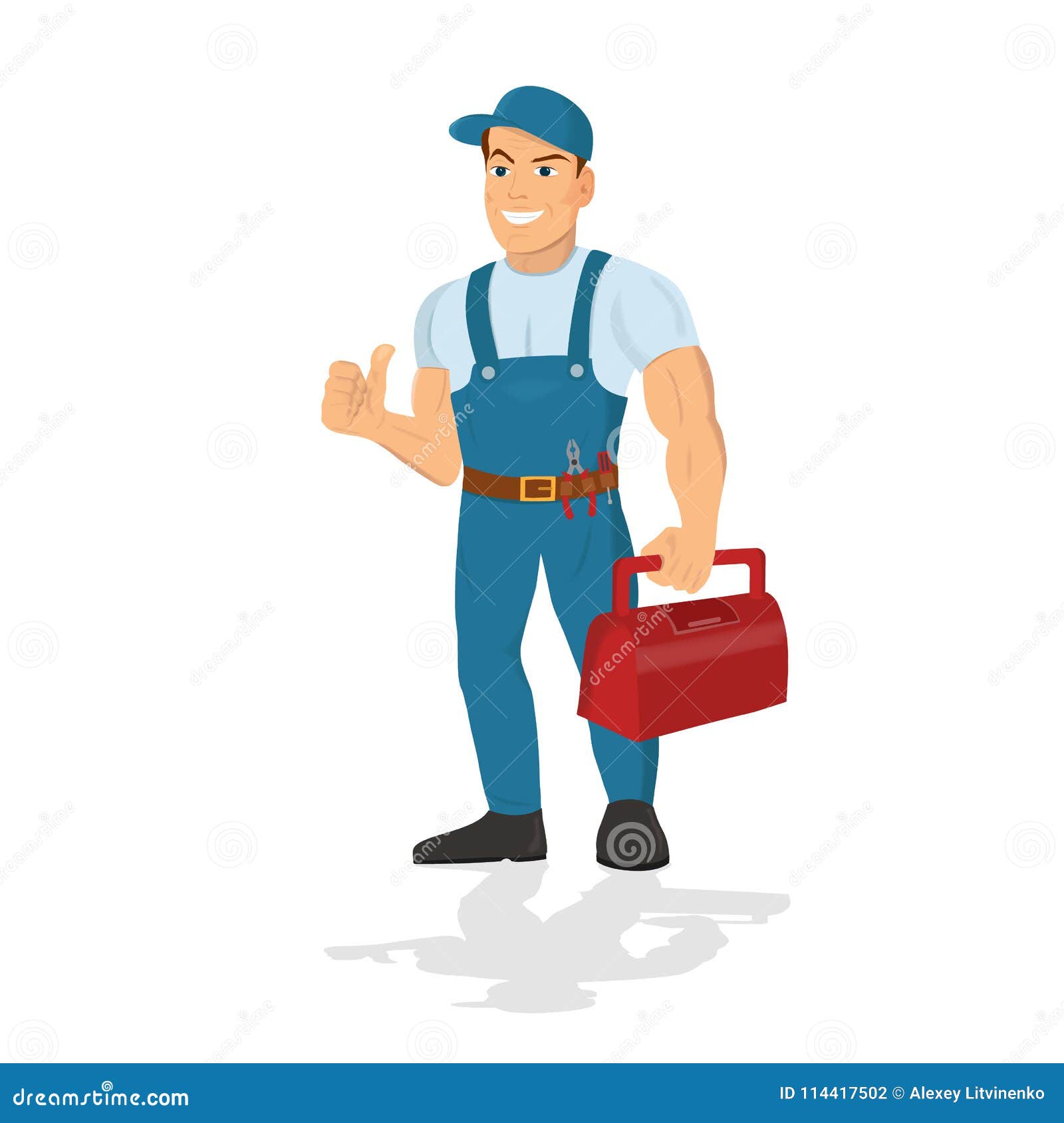 Repairman with the Tools. Technical Service. Stock Vector ...